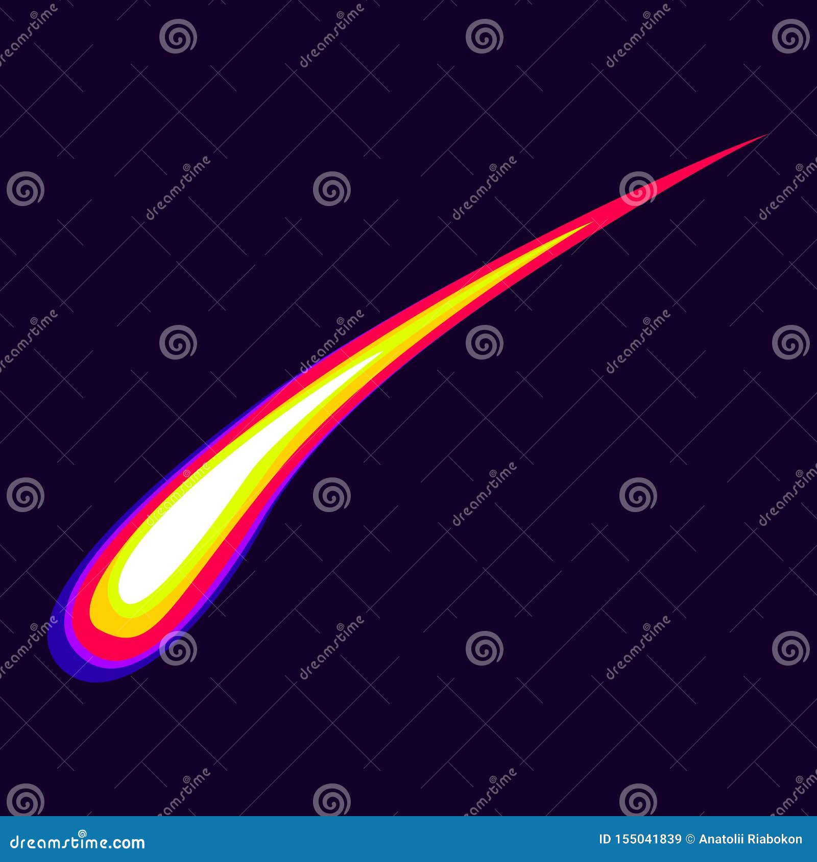 Comet icon, cartoon style stock vector. Illustration of logo - 155041839