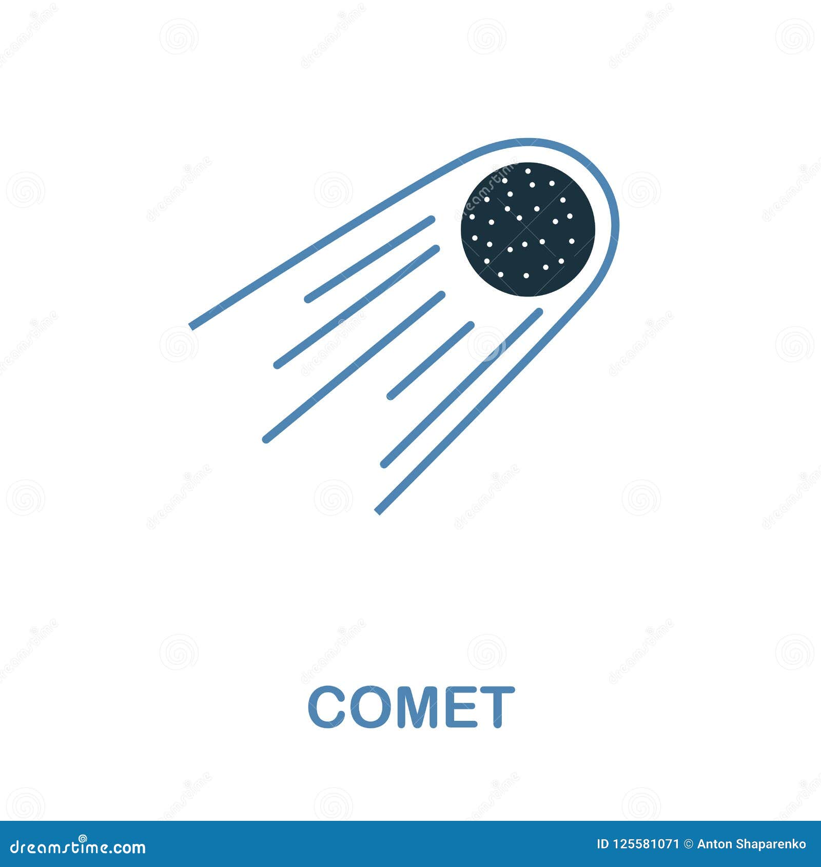 Comet Icon in 2 Color Design. Pixel Perfect Simple Pictogram Comet Icon ...