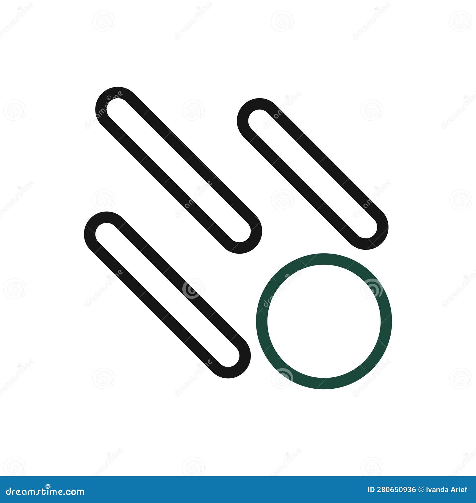 Comet Icon Duocolor Green Black Colour Universe Symbol Perfect Stock ...