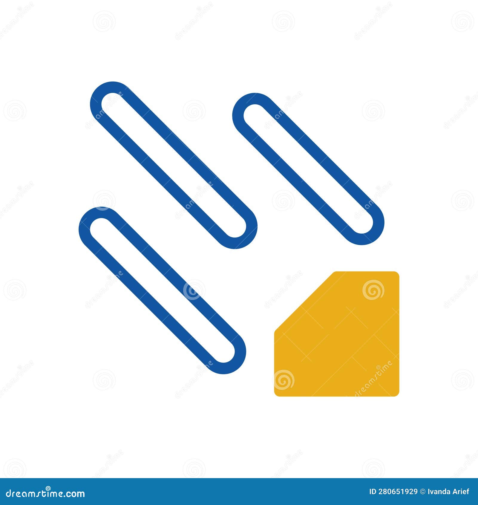 Comet Icon Duotone Blue Orange Colour Universe Symbol Perfect Stock ...