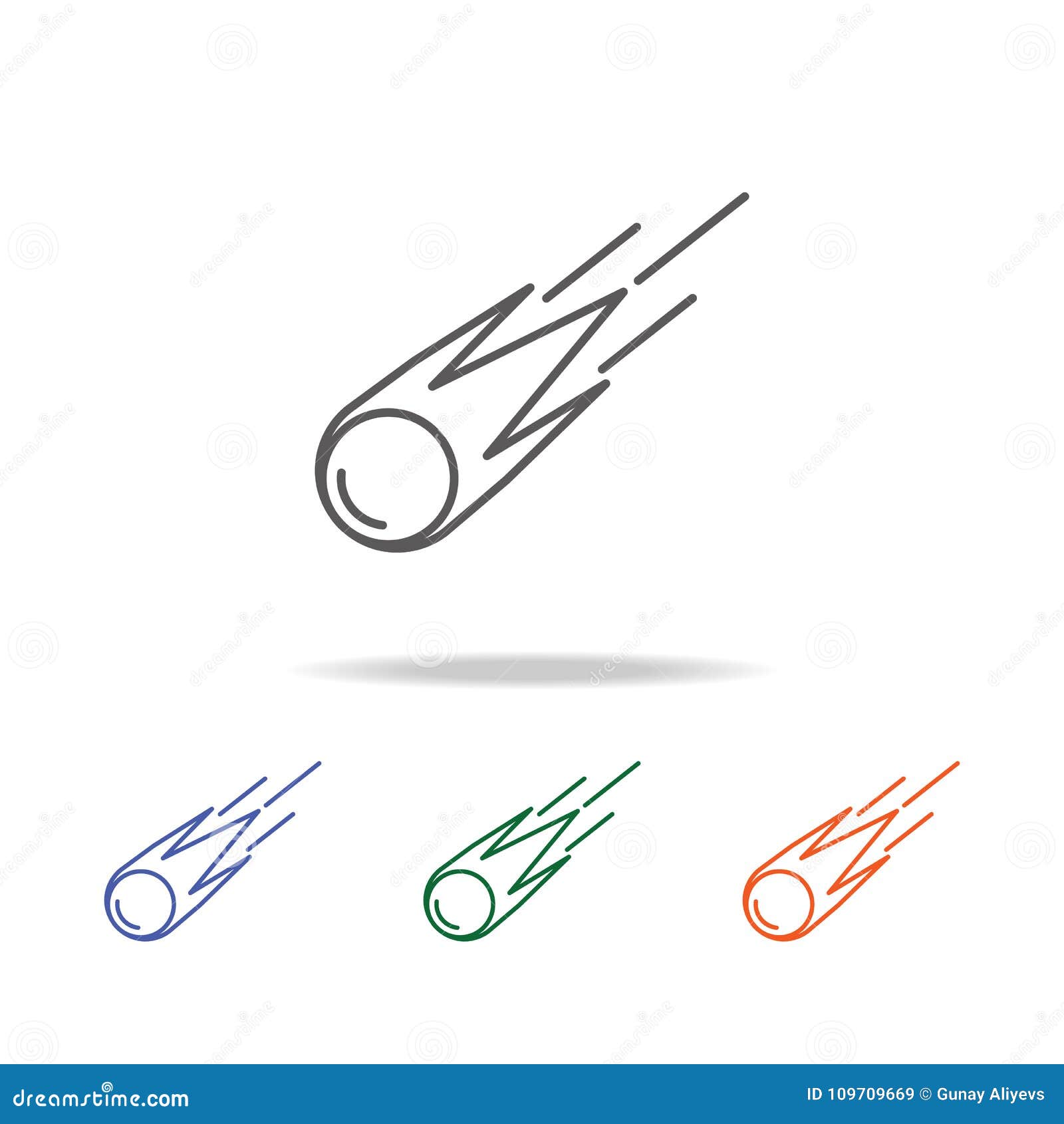 Comet Icon. Element of a Space Multi Colored Icon for Mobile Concept ...