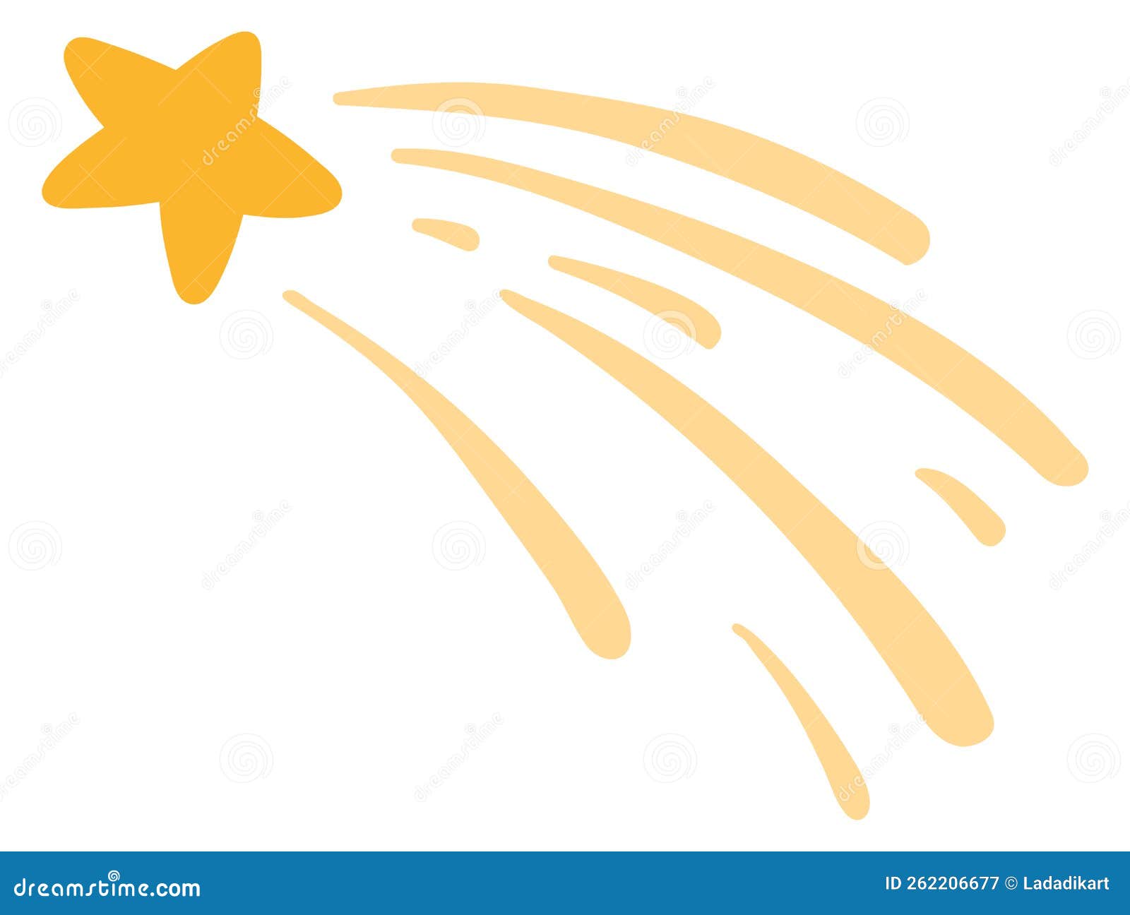 Comet Icon. Shooting Star Cute Drawing Stock Vector - Illustration of ...