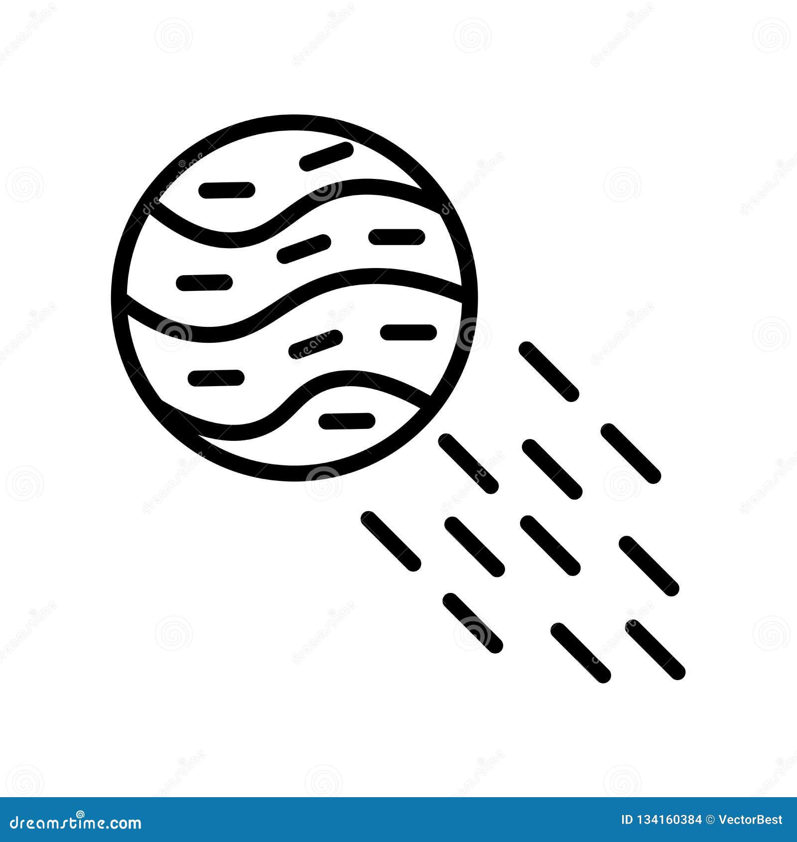 Comet Icon Vector Sign and Symbol Isolated on White Background Stock ...