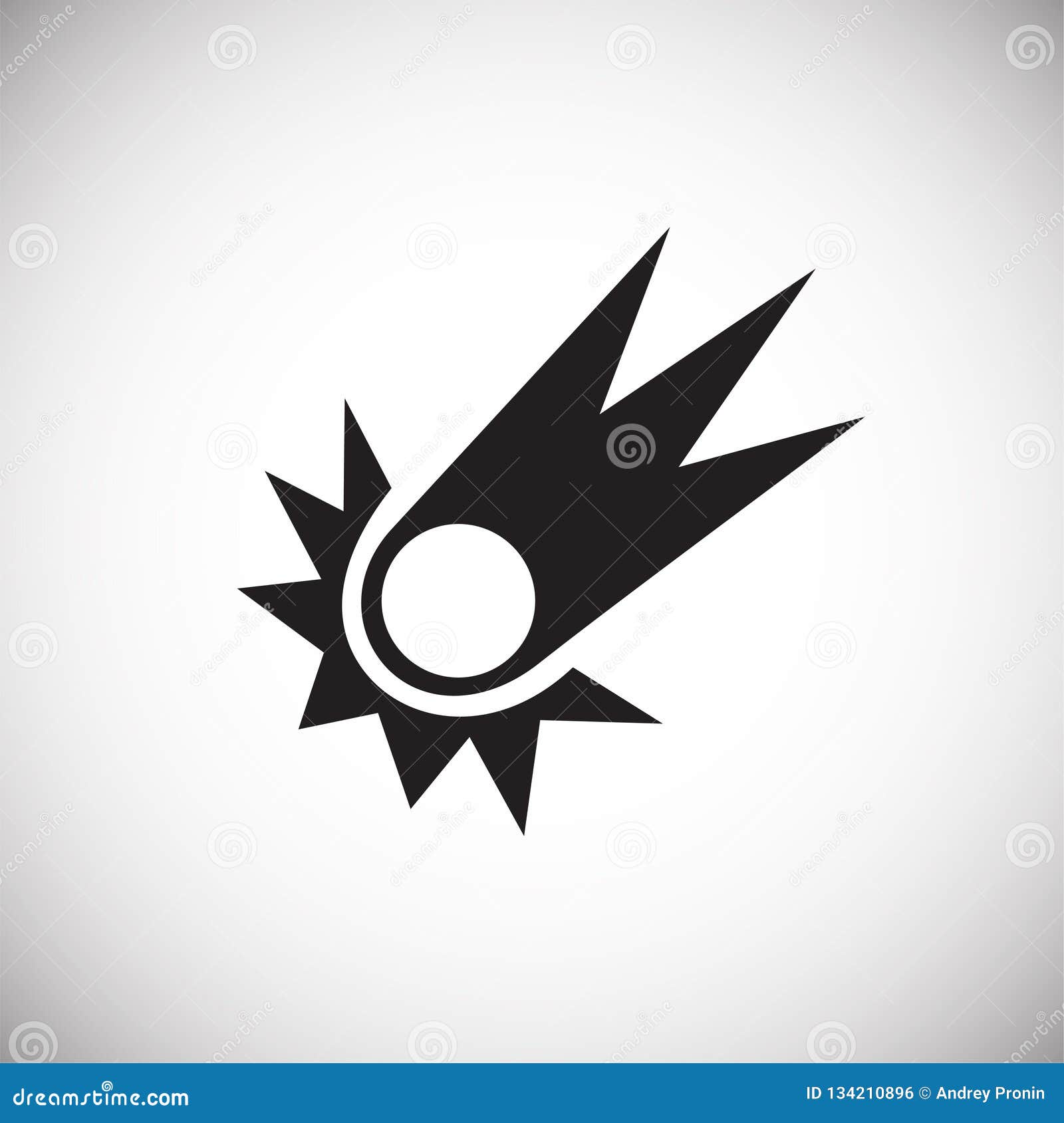 Comet Icon on White Background for Graphic and Web Design, Modern ...