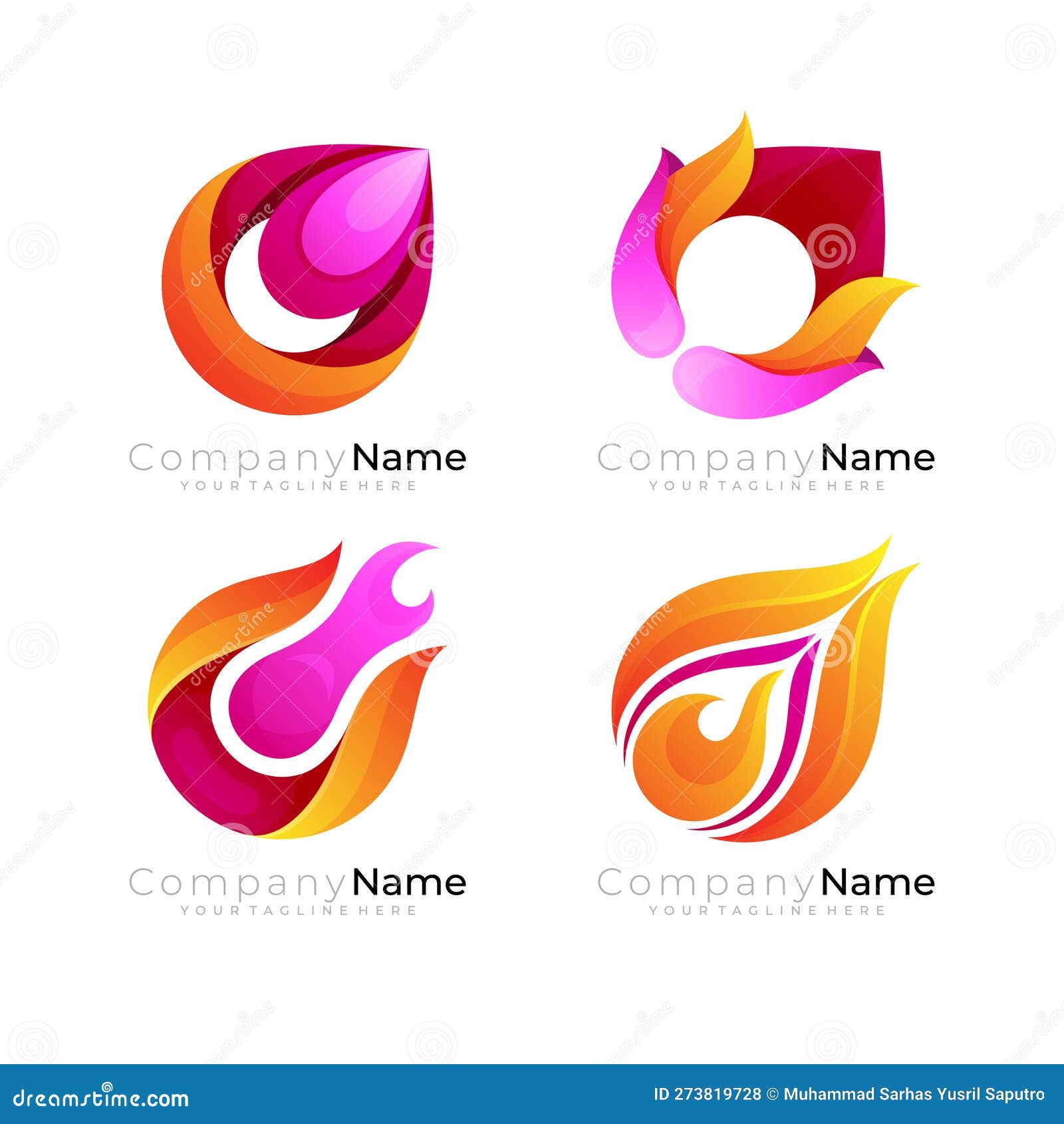 Comet Logo and Fire Design Combination, Red Color Stock Vector ...