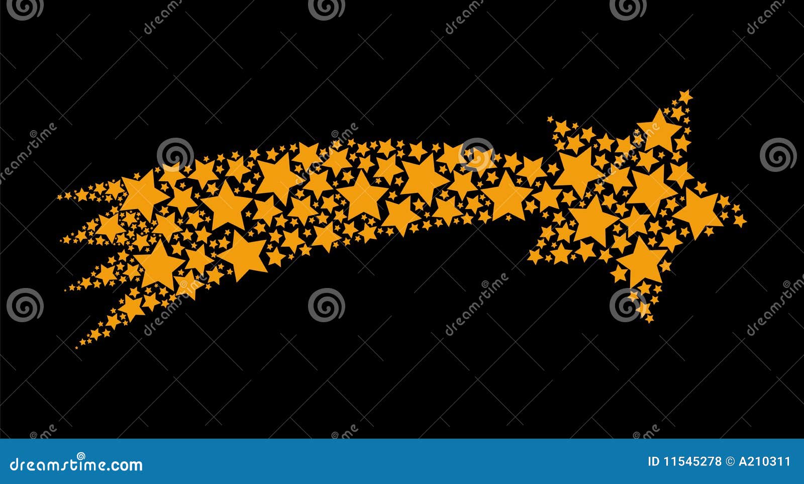 Comet Made From Star Vector Illustration | CartoonDealer.com #11545278