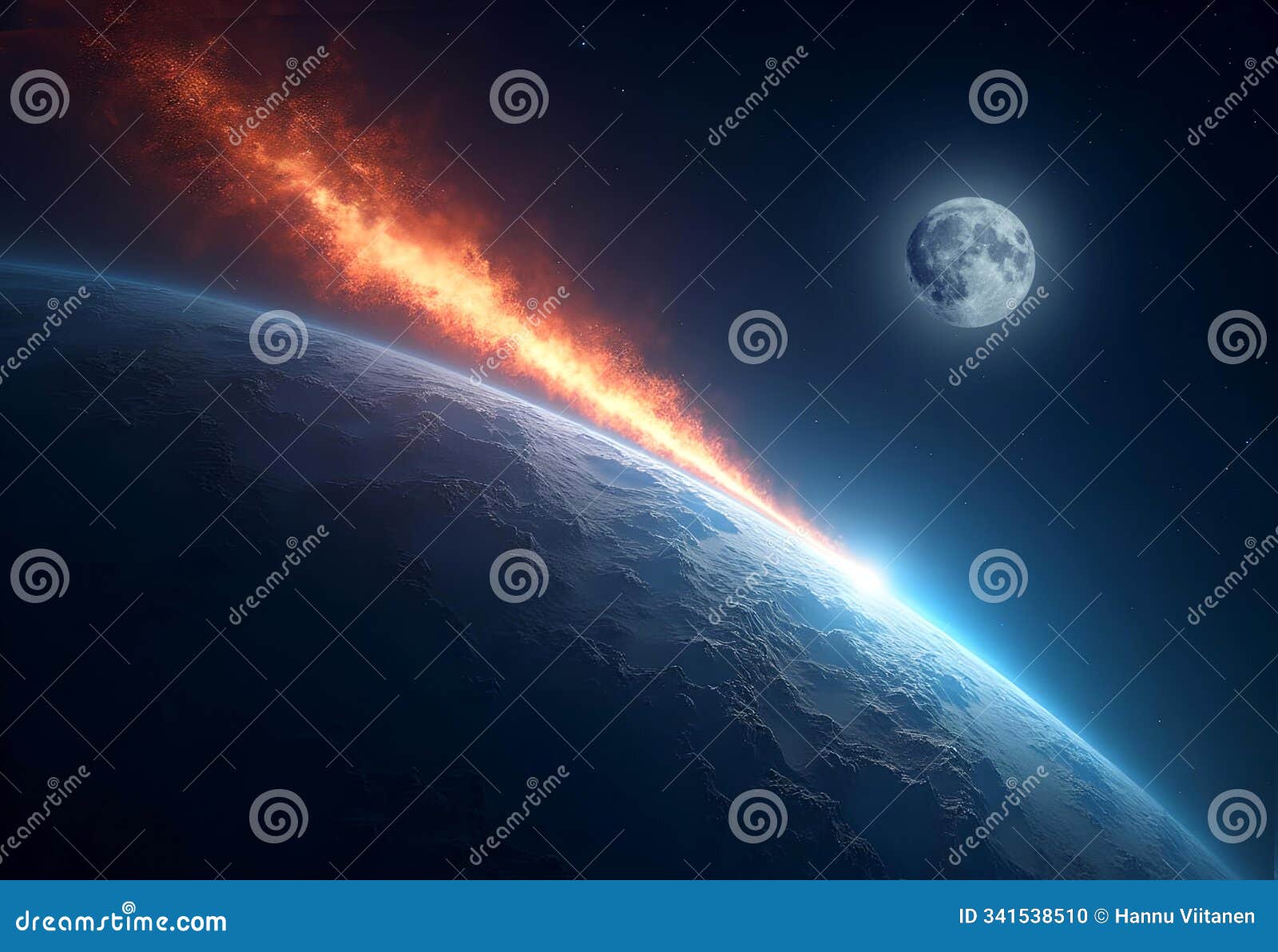 Comet, Meteor Or Fire On Transparent Background. Vector Glow Motion ...