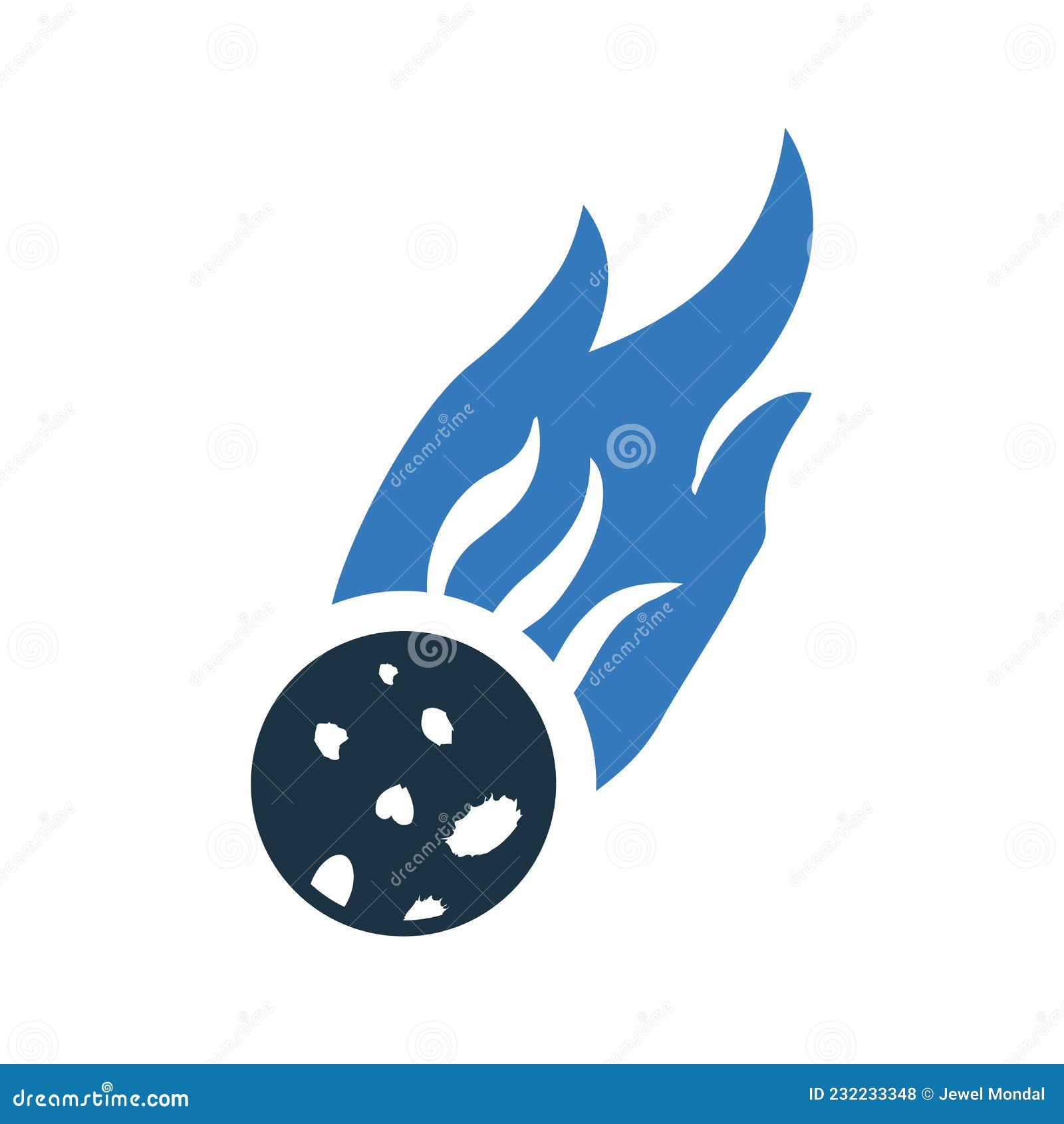 Comet, Meteorite Icon. Simple Design Stock Vector - Illustration of ...