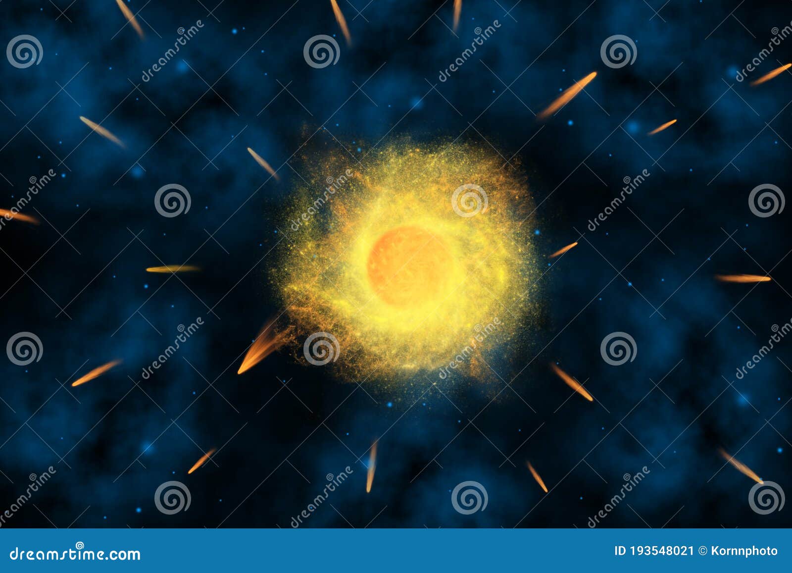 Comet from Planet Explosion Stock Image - Image of space, cosmos: 193548021