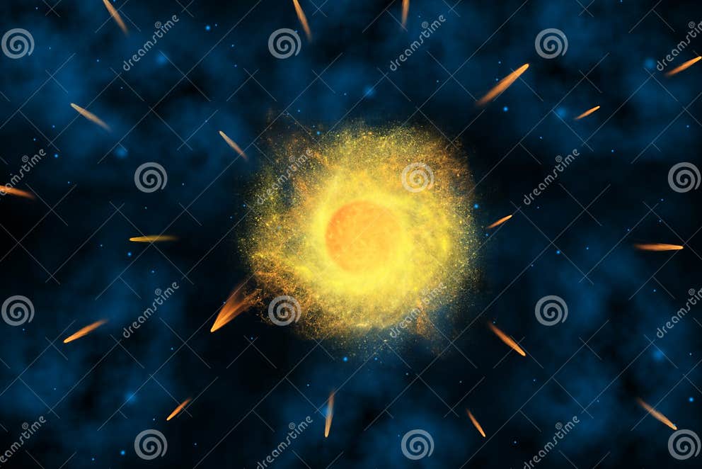 Comet from Planet Explosion Stock Image - Image of space, cosmos: 193548021