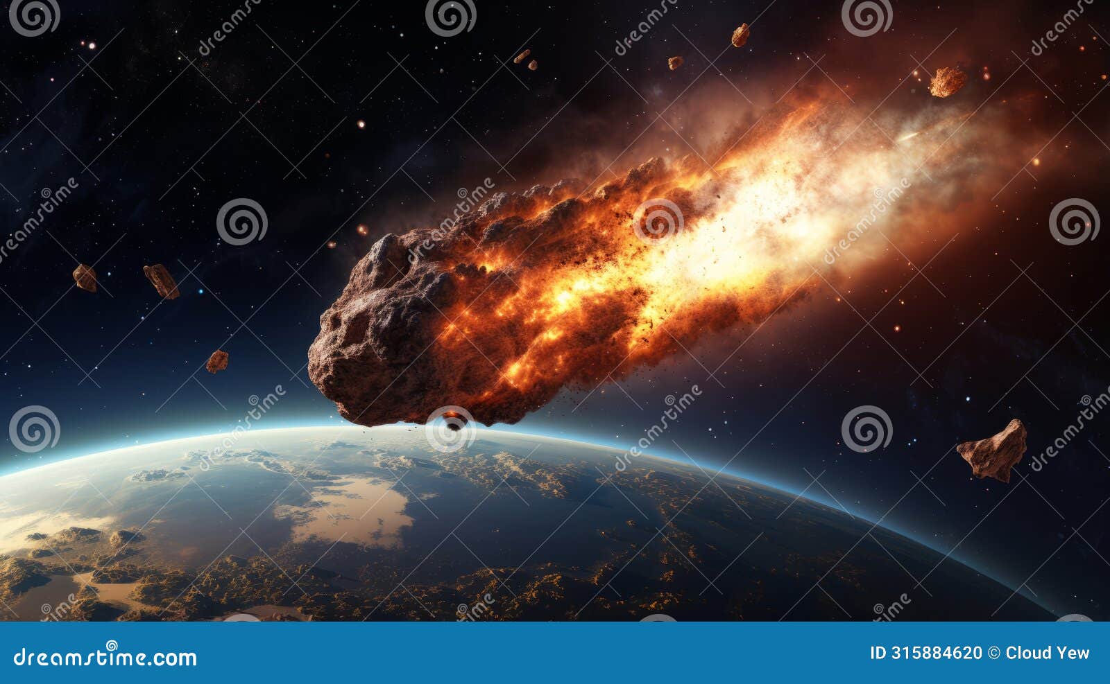 Fiery Descent Of Time: Shattered Clock Amidst Flames, Running Out Of ...