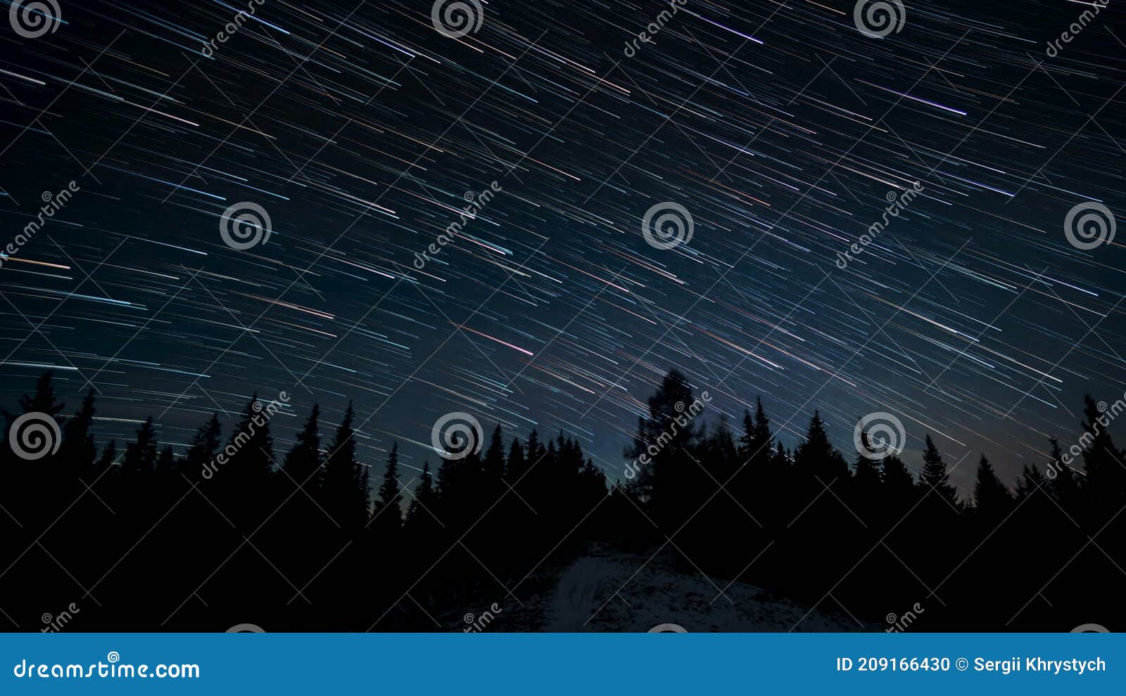 Comet-shaped Star Trails in the Night Sky Stock Footage - Video of ...