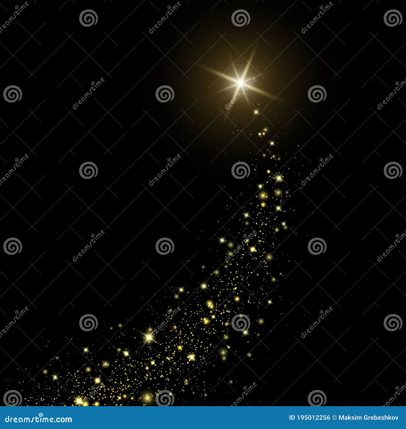 Comet on Space Background Template for Your Design Stock Illustration ...