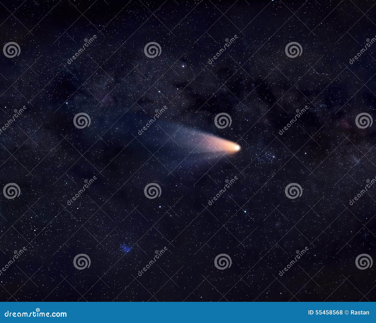 Comet in space stock photo. Image of flight, bright, exploration - 55458568