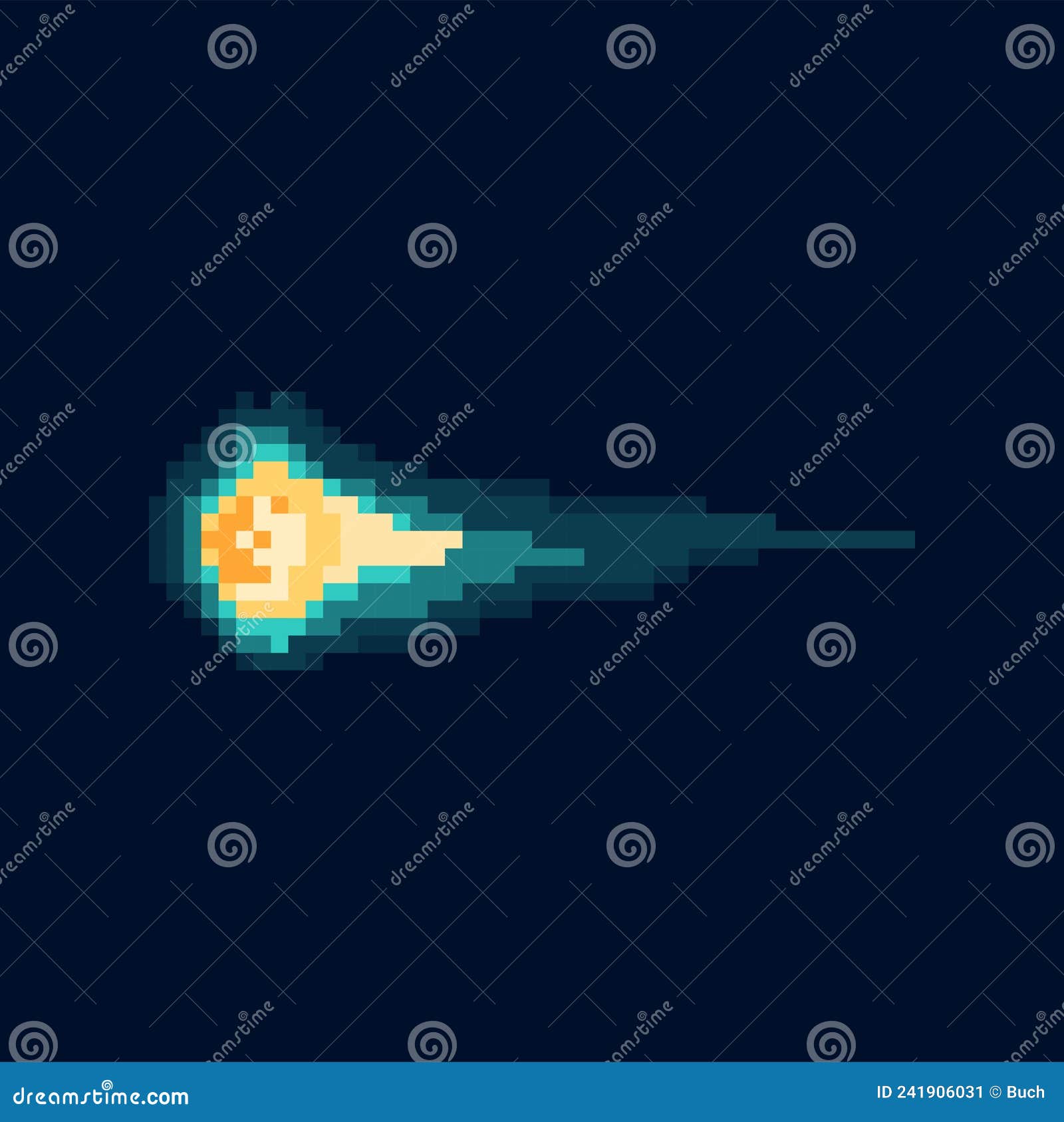 Comet Space Orbit, Falling Asteroid Celestial Body Stock Vector ...