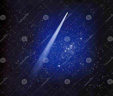 Comet among the Stars stock illustration. Illustration of tail - 17881324