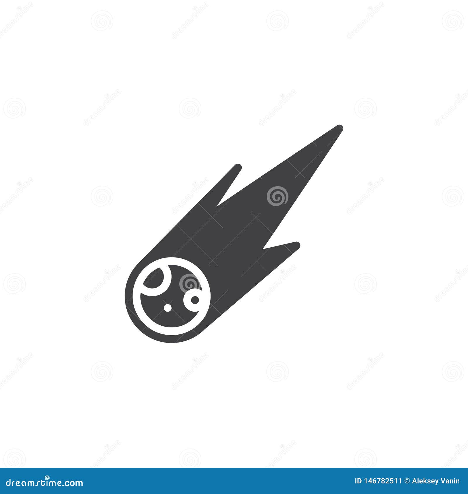 Comet Tail Flame Vector Icon Stock Vector - Illustration of graphics ...