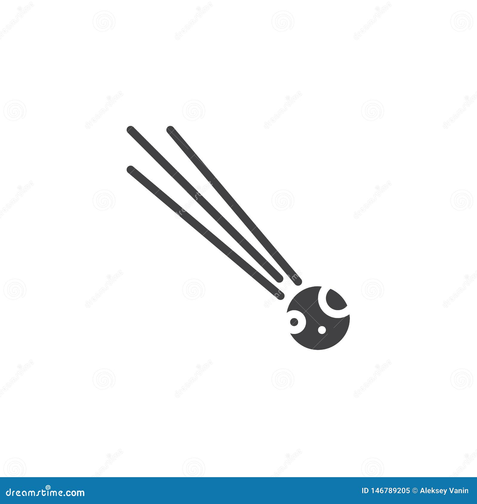 Comet tail vector icon stock vector. Illustration of falling - 146789205
