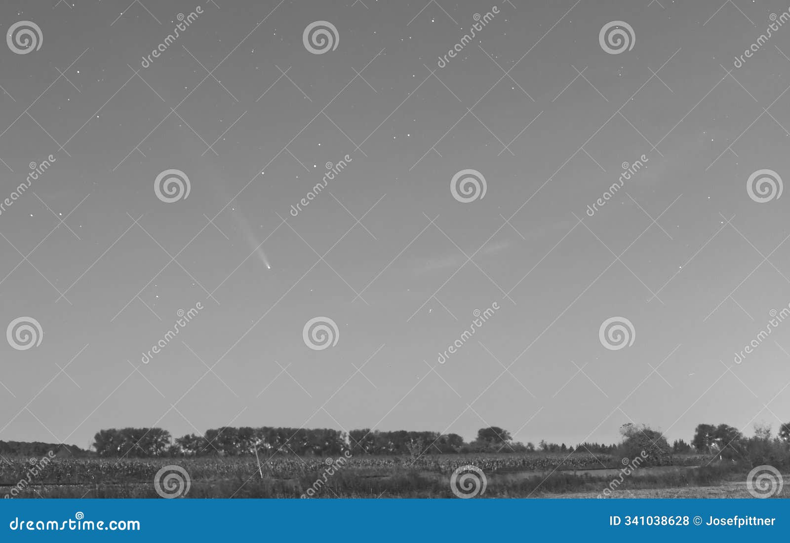 Comet Tsuchinshan-ATLAS Comet In The Night Sky Royalty-Free Stock Photo ...