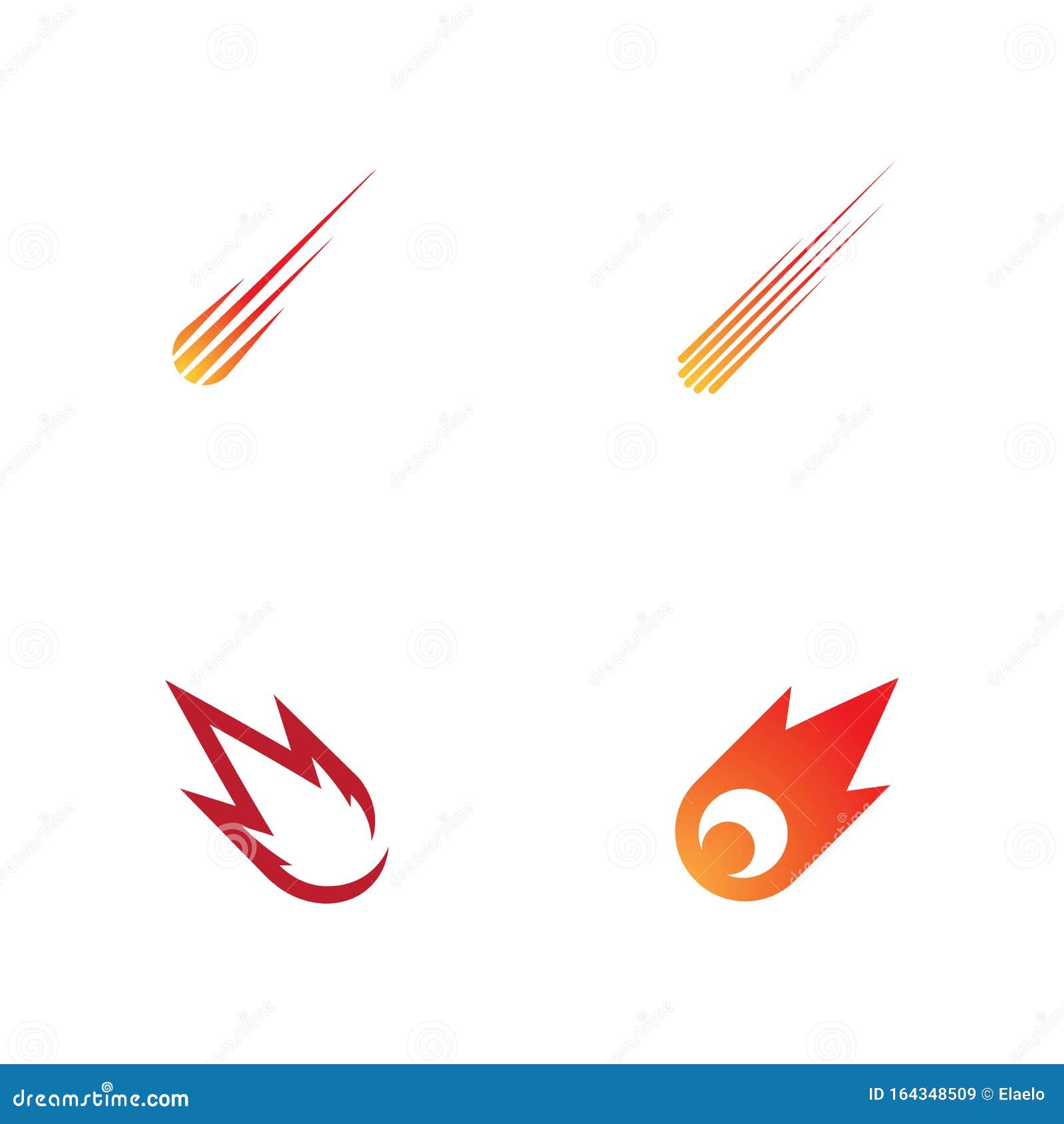 Comet Vector Icon Illustration Stock Vector - Illustration of vector ...