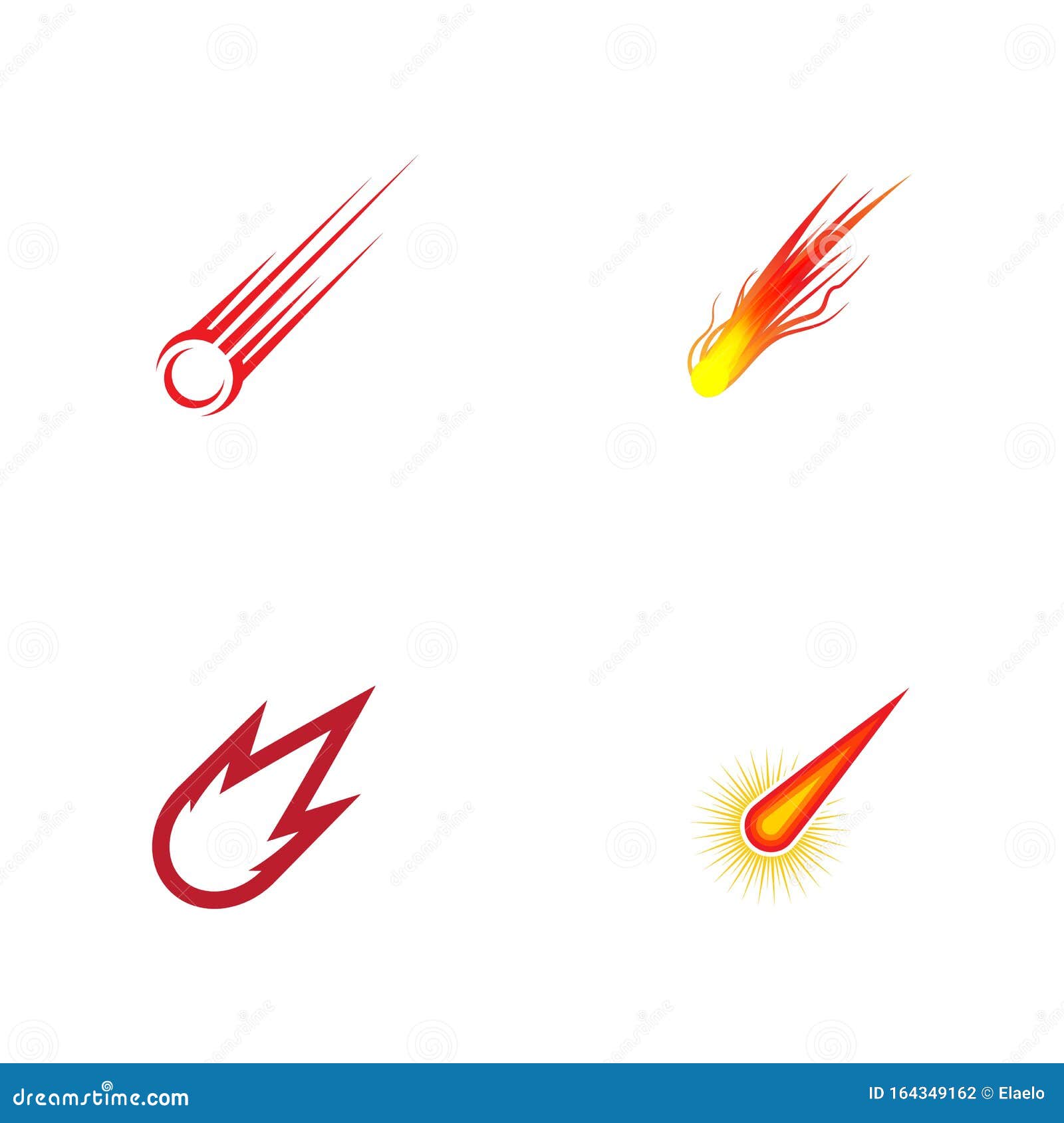 Comet Vector Icon Illustration Stock Vector - Illustration of launch ...