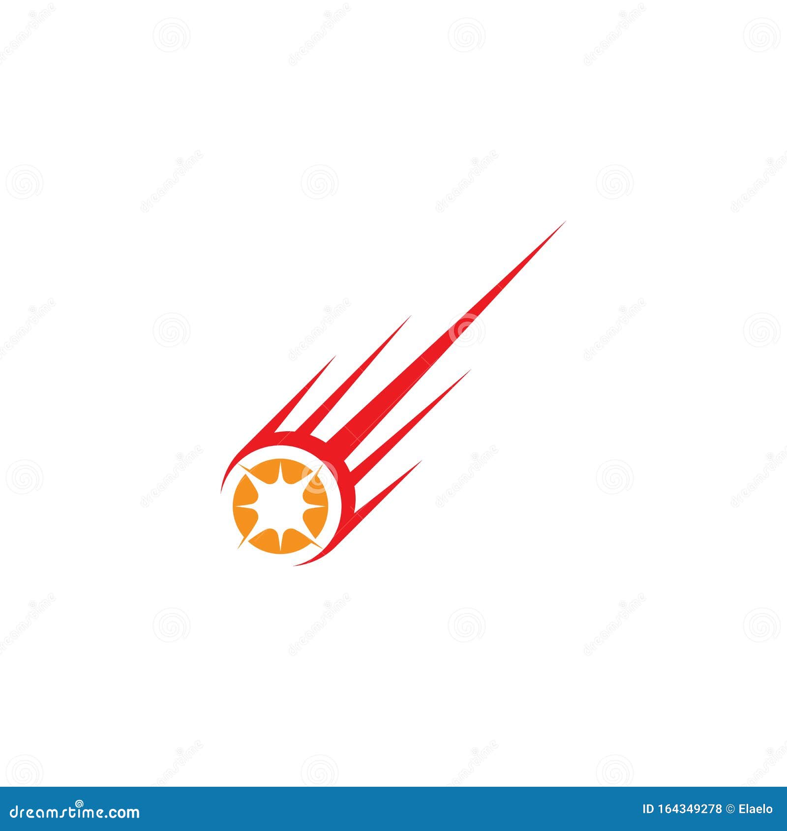 Comet Vector Icon Illustration Stock Vector - Illustration of symbol ...