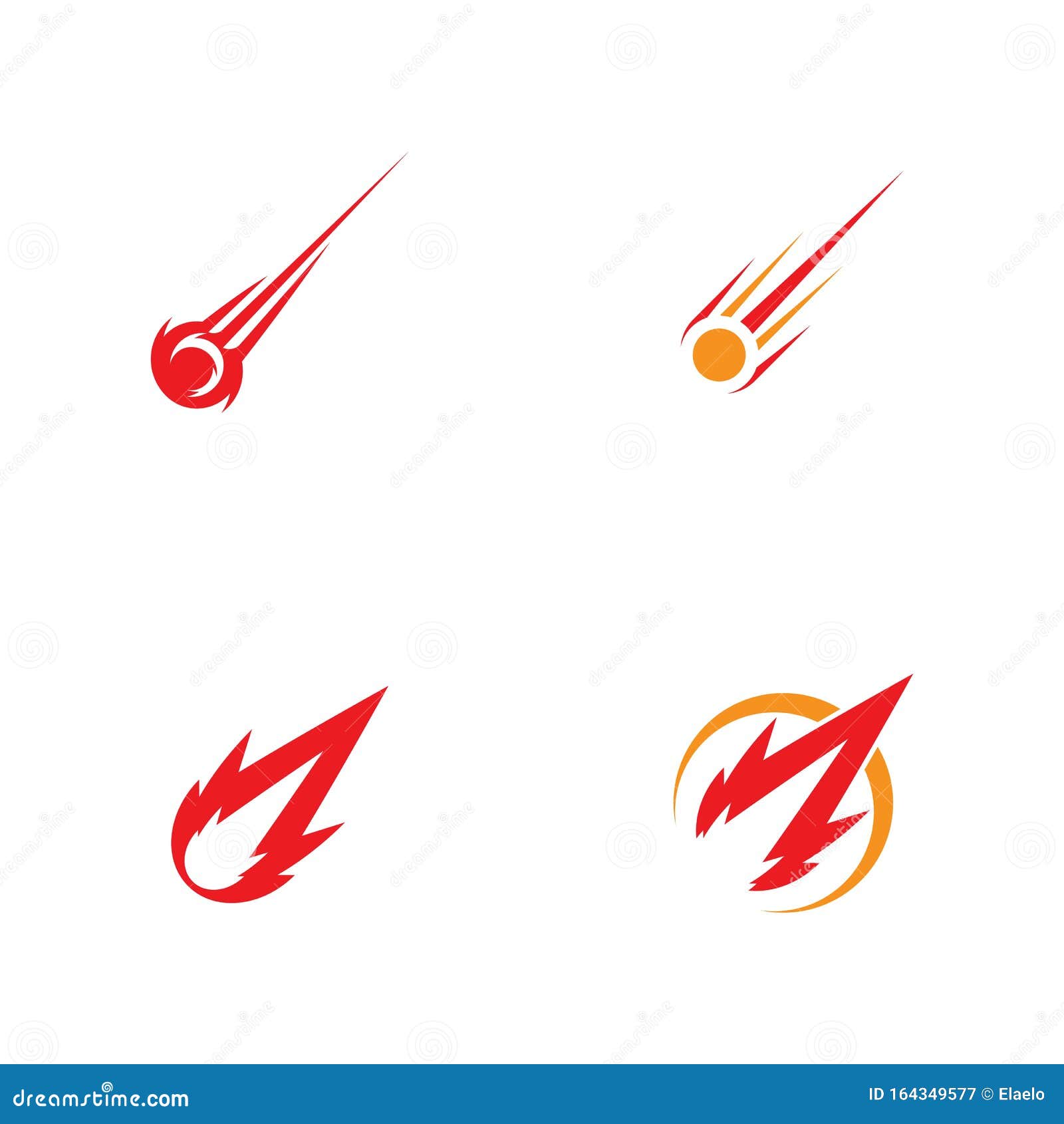 Comet Vector Icon Illustration Stock Vector - Illustration of space ...