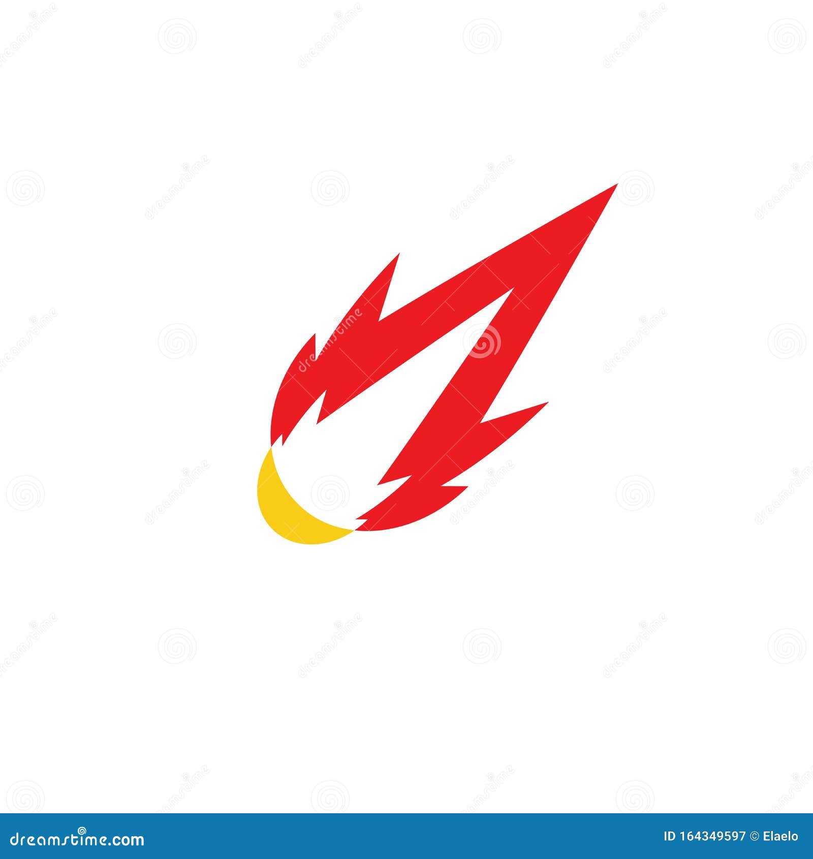 Comet Vector Icon Illustration Stock Vector - Illustration of sign ...