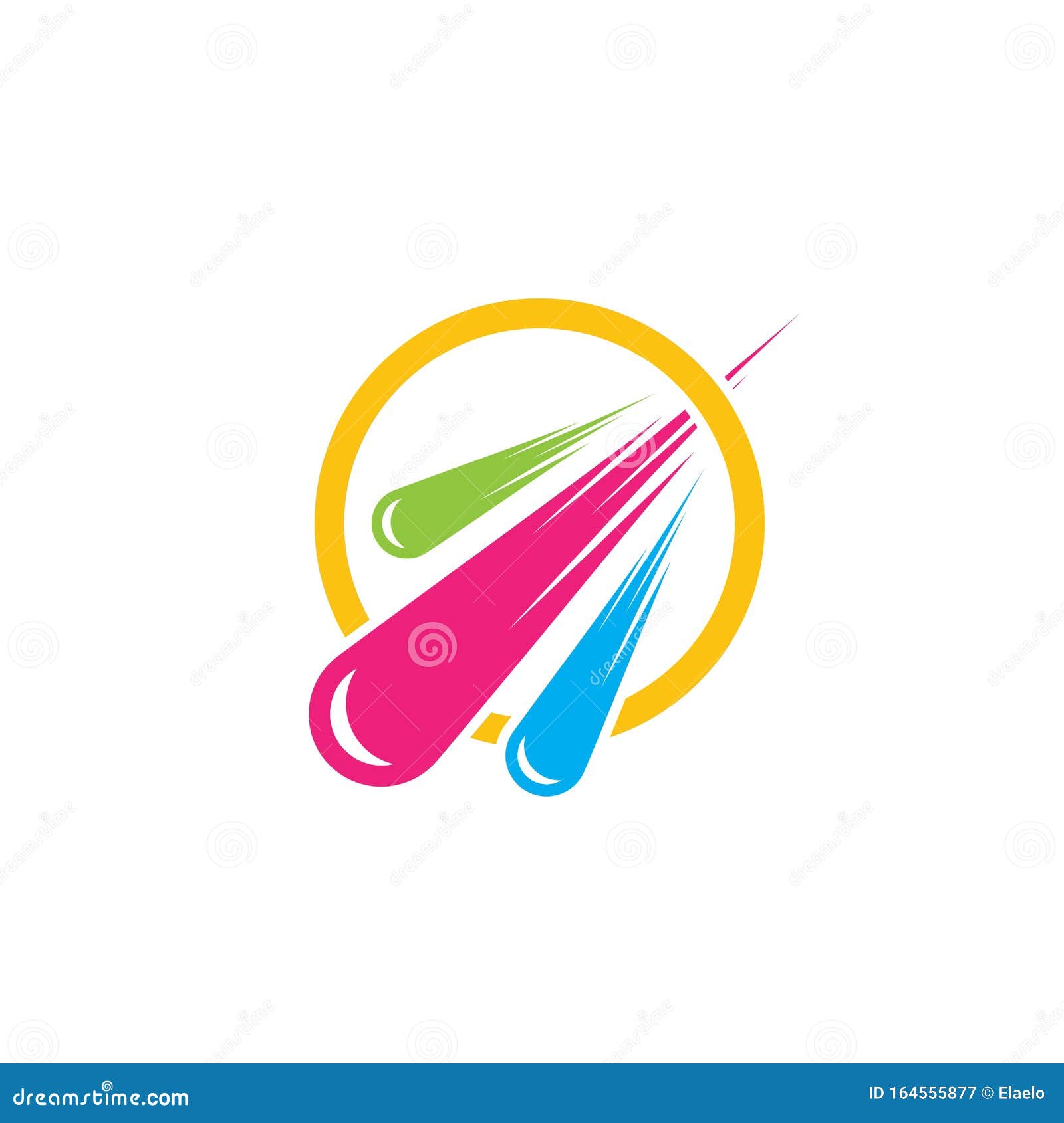 Comet Vector Icon Illustration Stock Vector - Illustration of logo ...