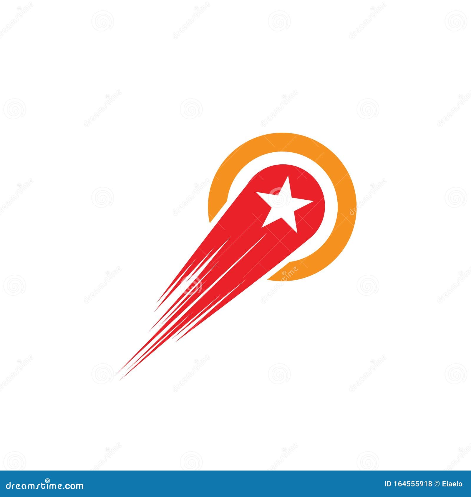 Comet Vector Icon Illustration Stock Vector - Illustration of light ...