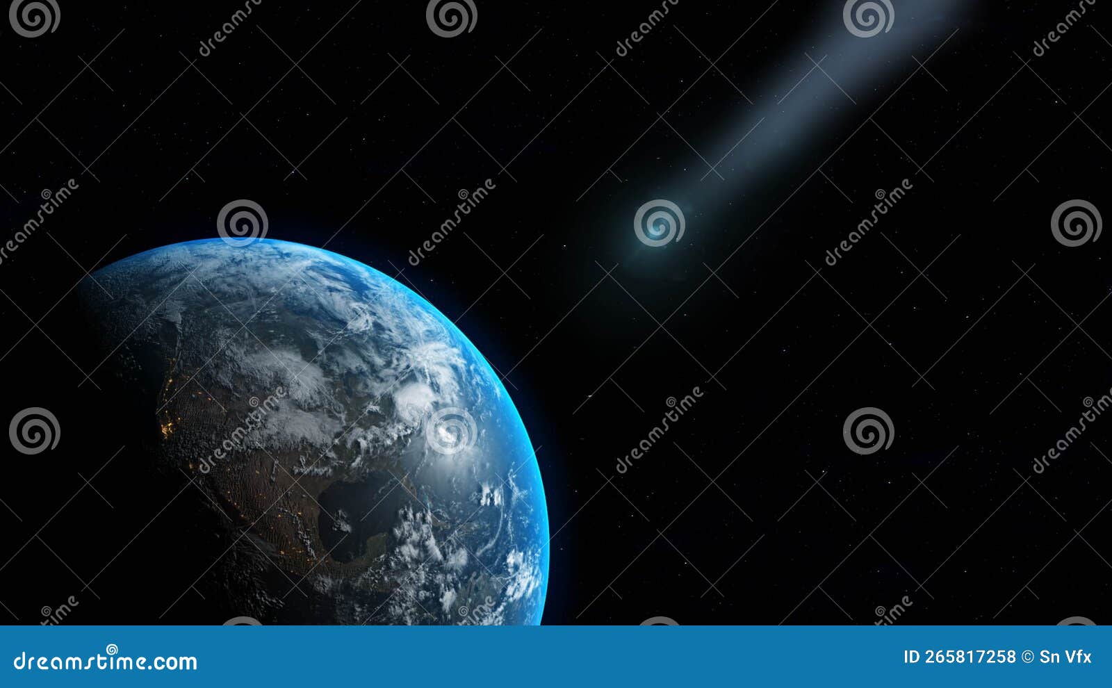 Comet visible from earth stock illustration. Illustration of comet ...