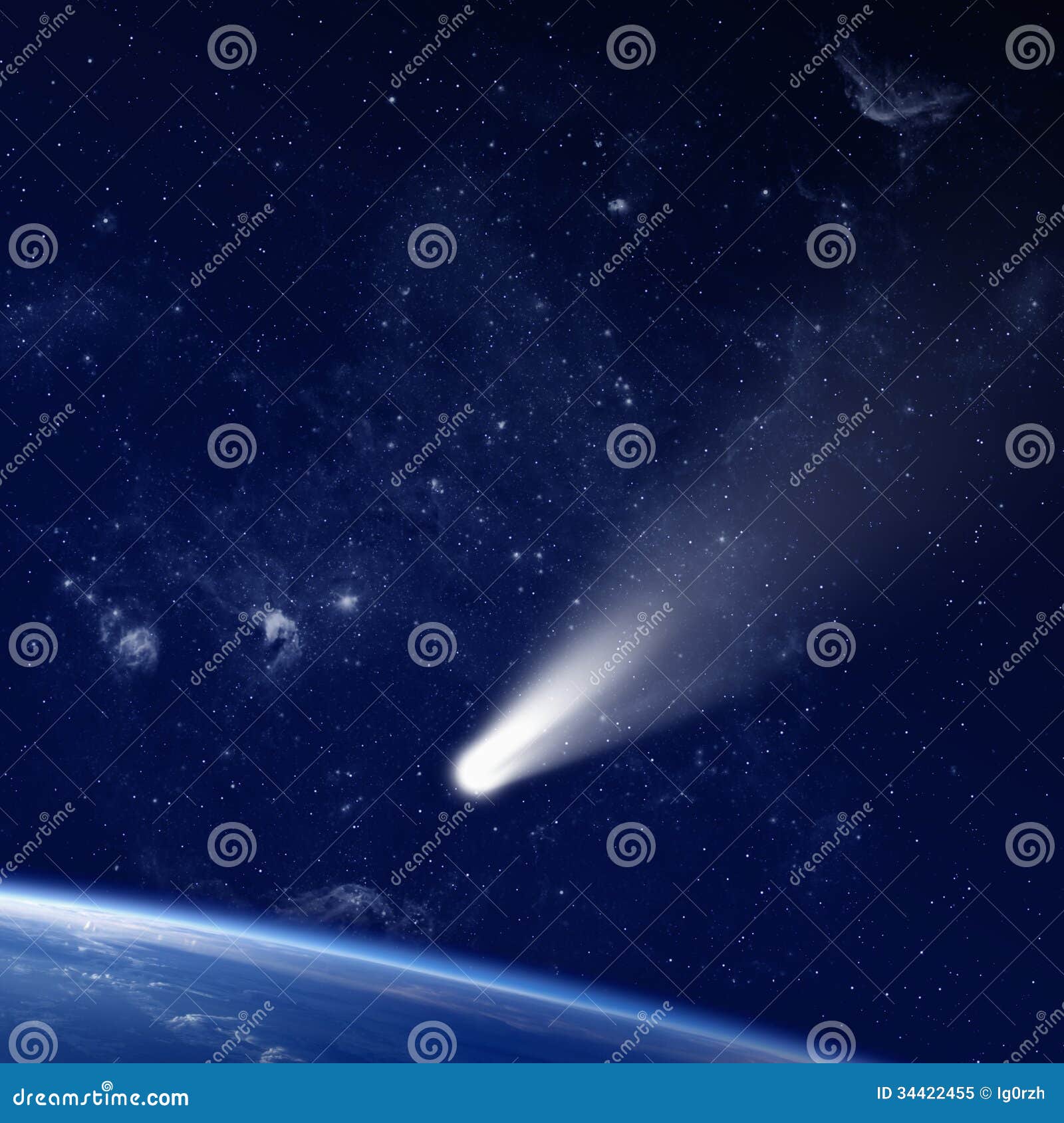 Cometa nello spazio immagine stock. Immagine di scientifico - 34422455
