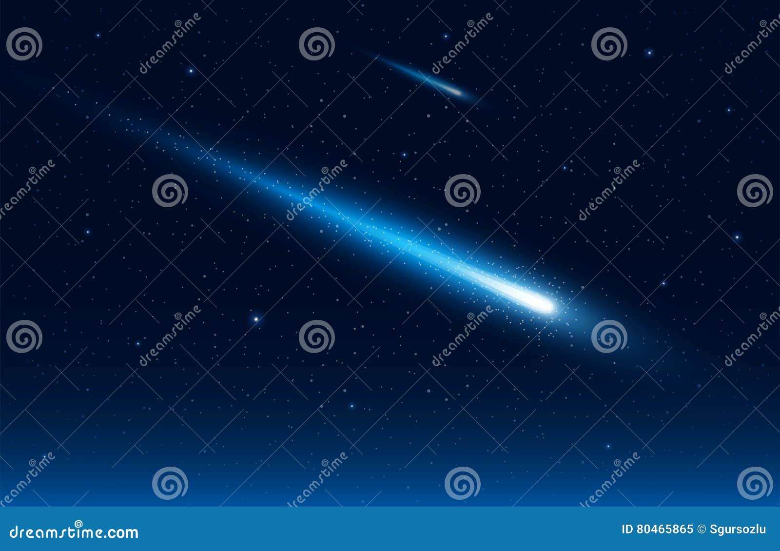 Comets in starry sky stock vector. Illustration of abstract - 80465865