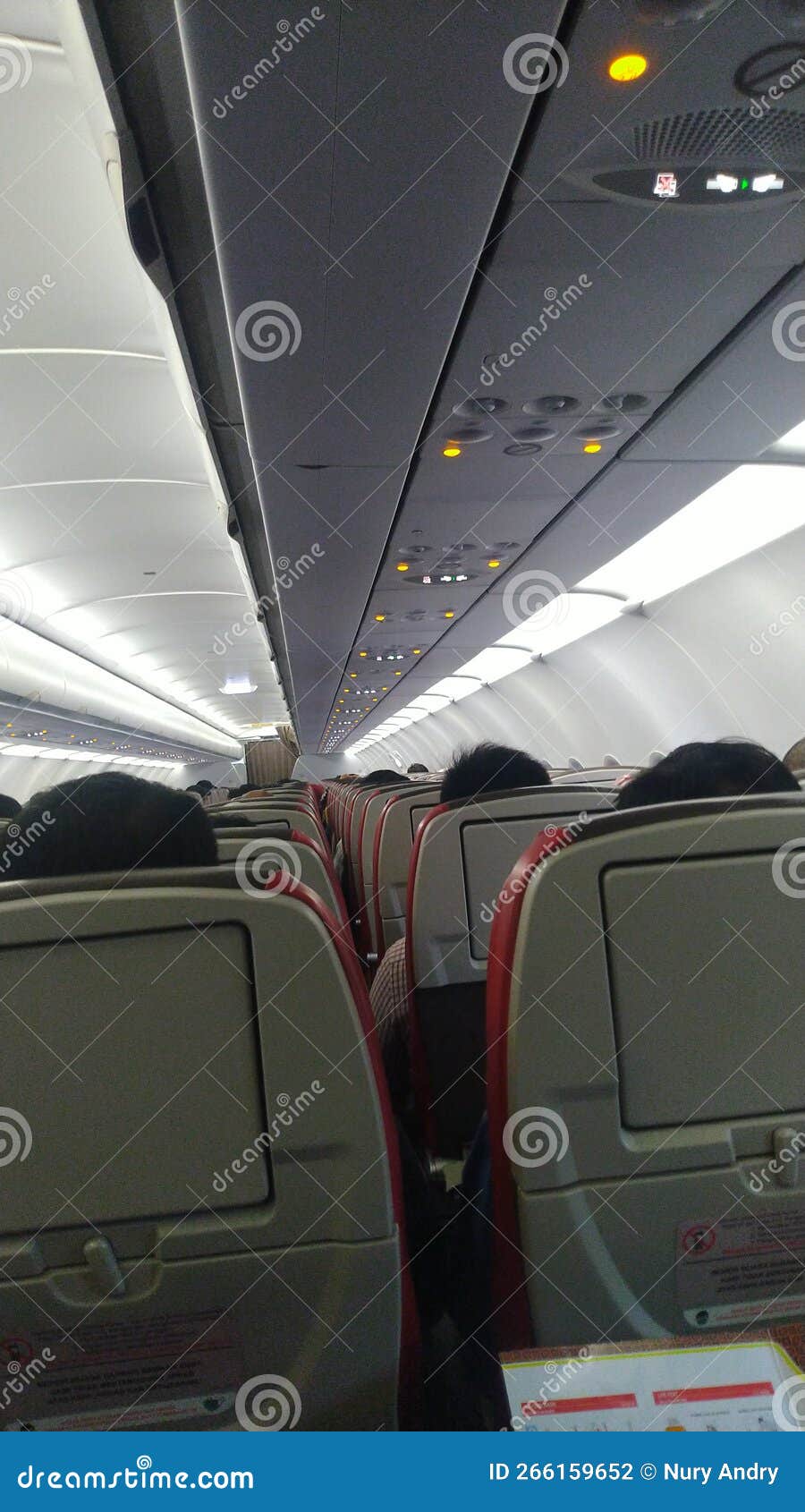 The Comfort of a Clean and Cool Airplane Cabin Stock Photo - Image of ...