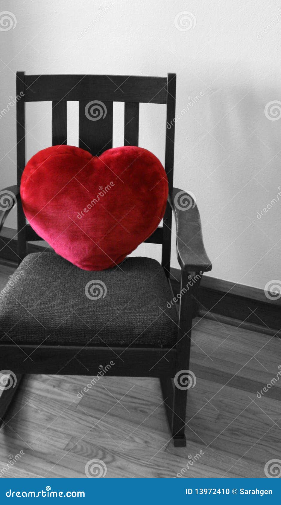 Comfort: Rocking Chair with Heart Stock Photo - Image of comfort, love ...