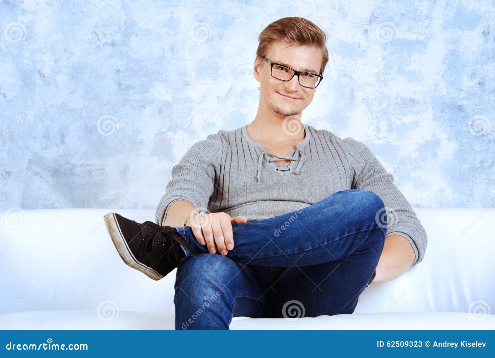 Comfort on sofa stock image. Image of comfort, eyes, happy - 62509323