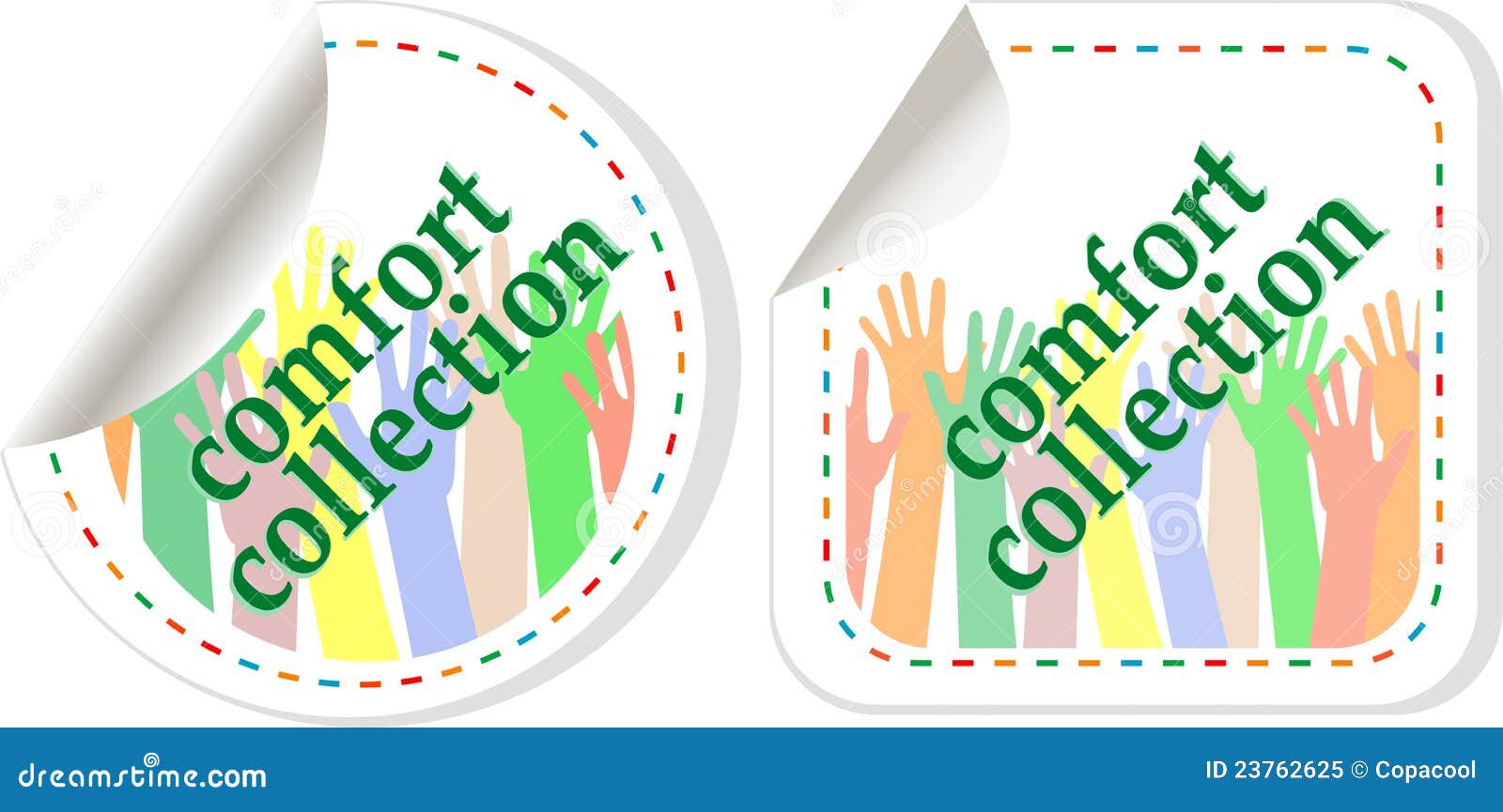Comfort Wear Collection Stickers Stock Vector - Illustration of banner ...
