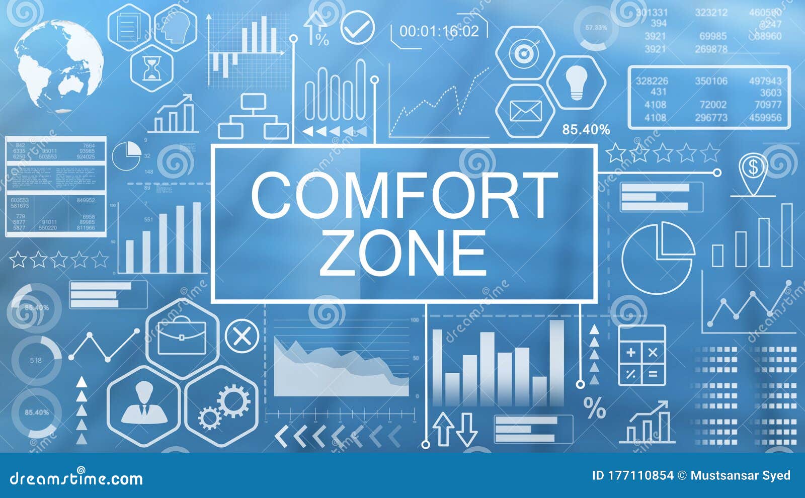 Comfort Zone, Animated Typography Stock Illustration - Illustration of ...