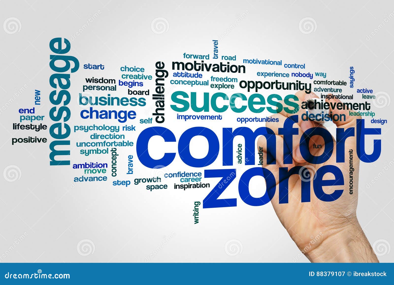 Comfort zone word cloud stock image. Image of improvement - 88379107