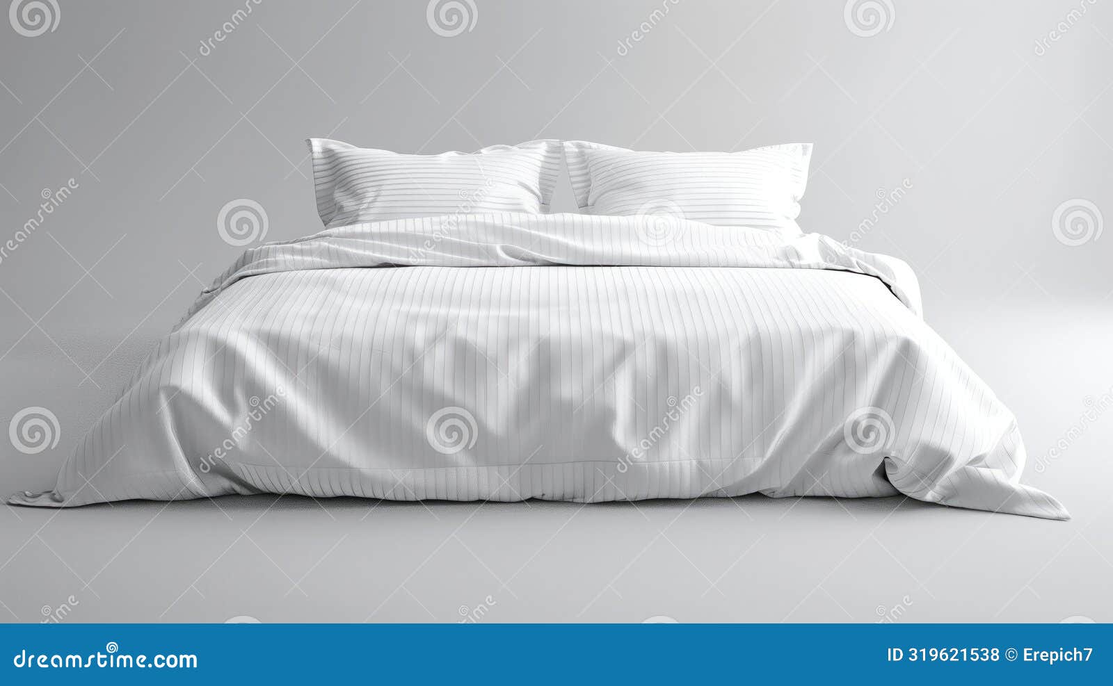 Comfortable Bed, White Sheets and Pillows in a Room, Featuring Flooring ...