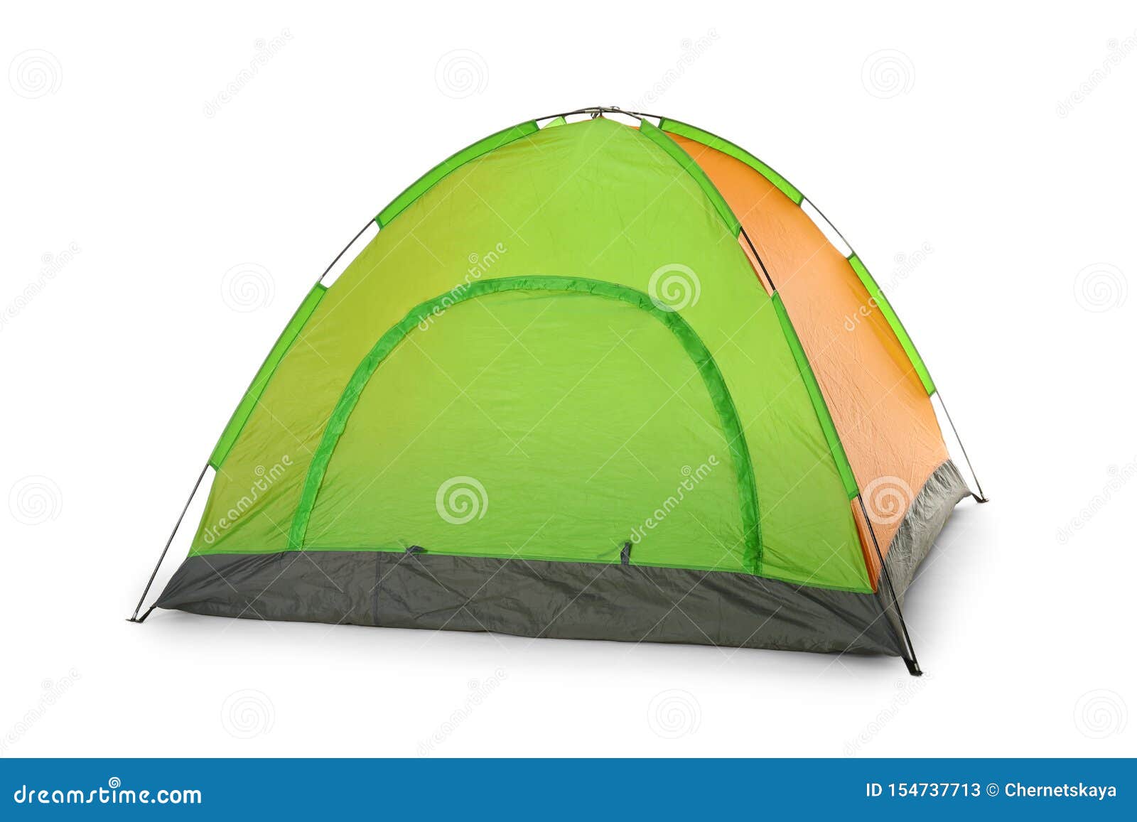 Comfortable Colorful Camping Tent on White Stock Image - Image of ...