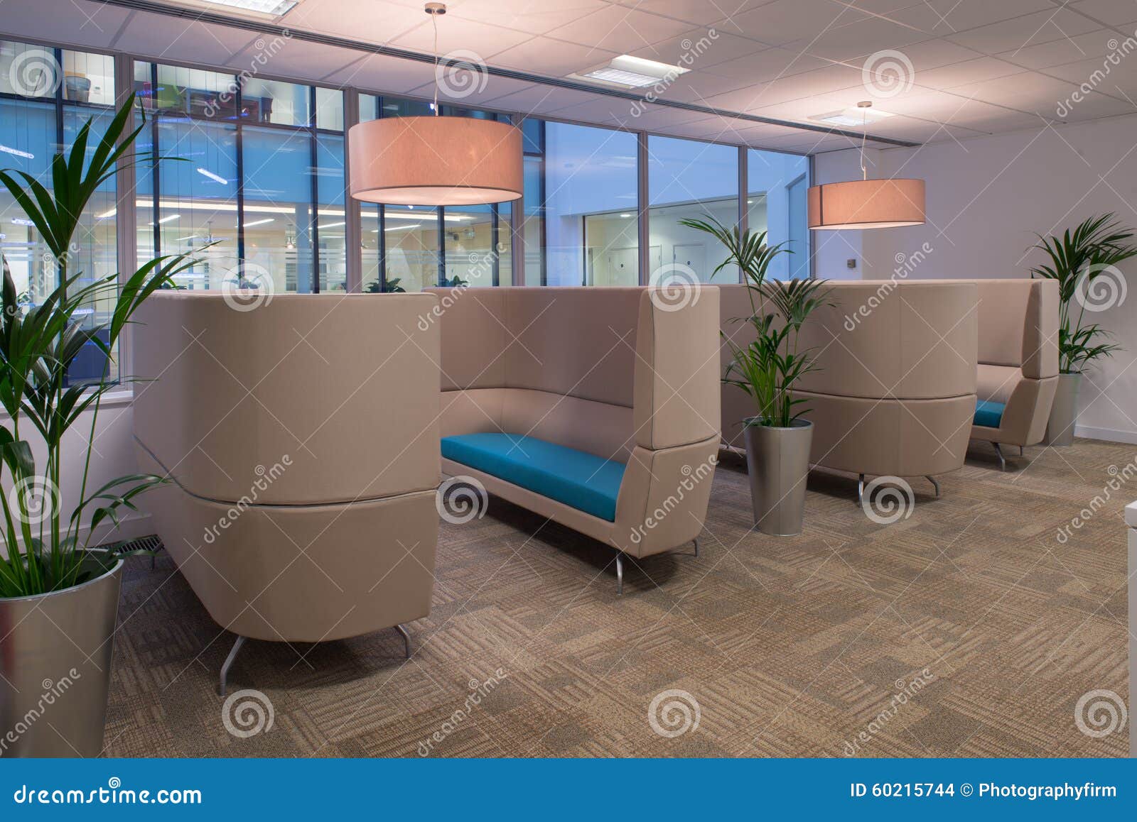 Comfortable Commercial Seating Area Stock Photo - Image of seating ...