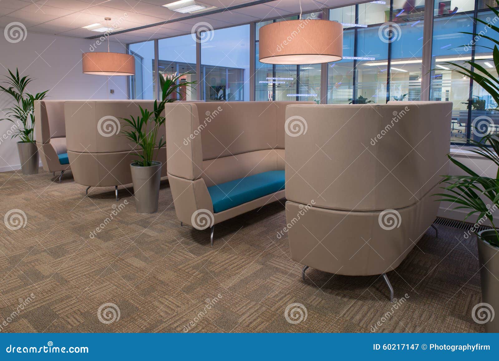 Comfortable Commercial Seating Area Stock Image - Image of commercial ...