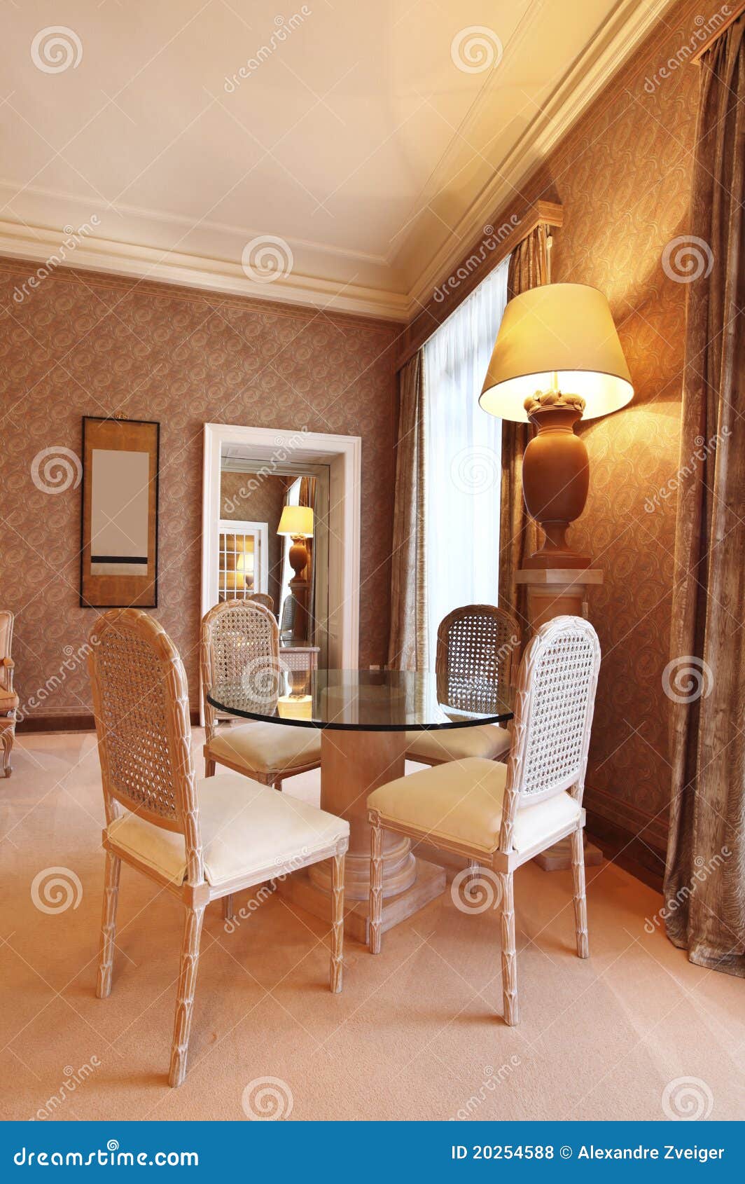 Comfortable dining room stock photo. Image of luxury - 20254588