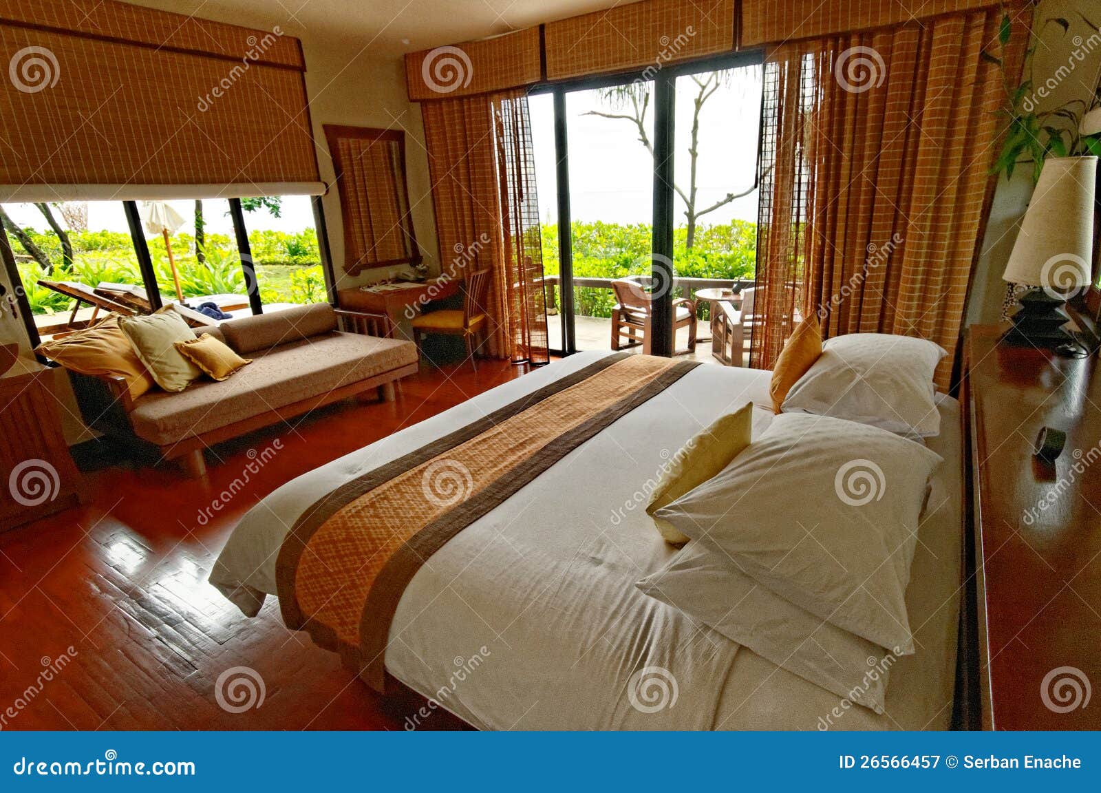 Comfortable hotel room stock image. Image of clean, decor - 26566457