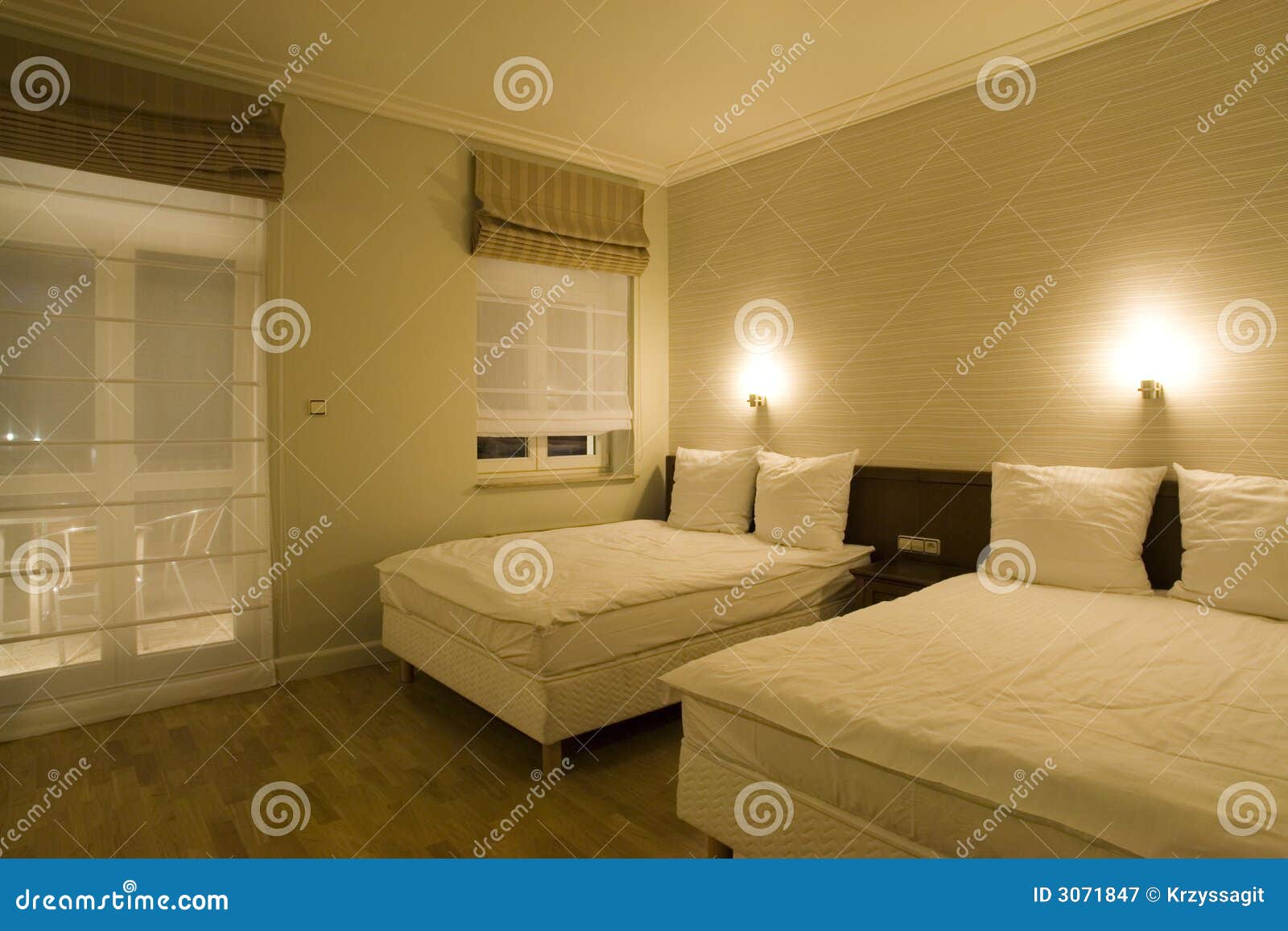 Comfortable hotel room stock image. Image of wood, bright - 3071847