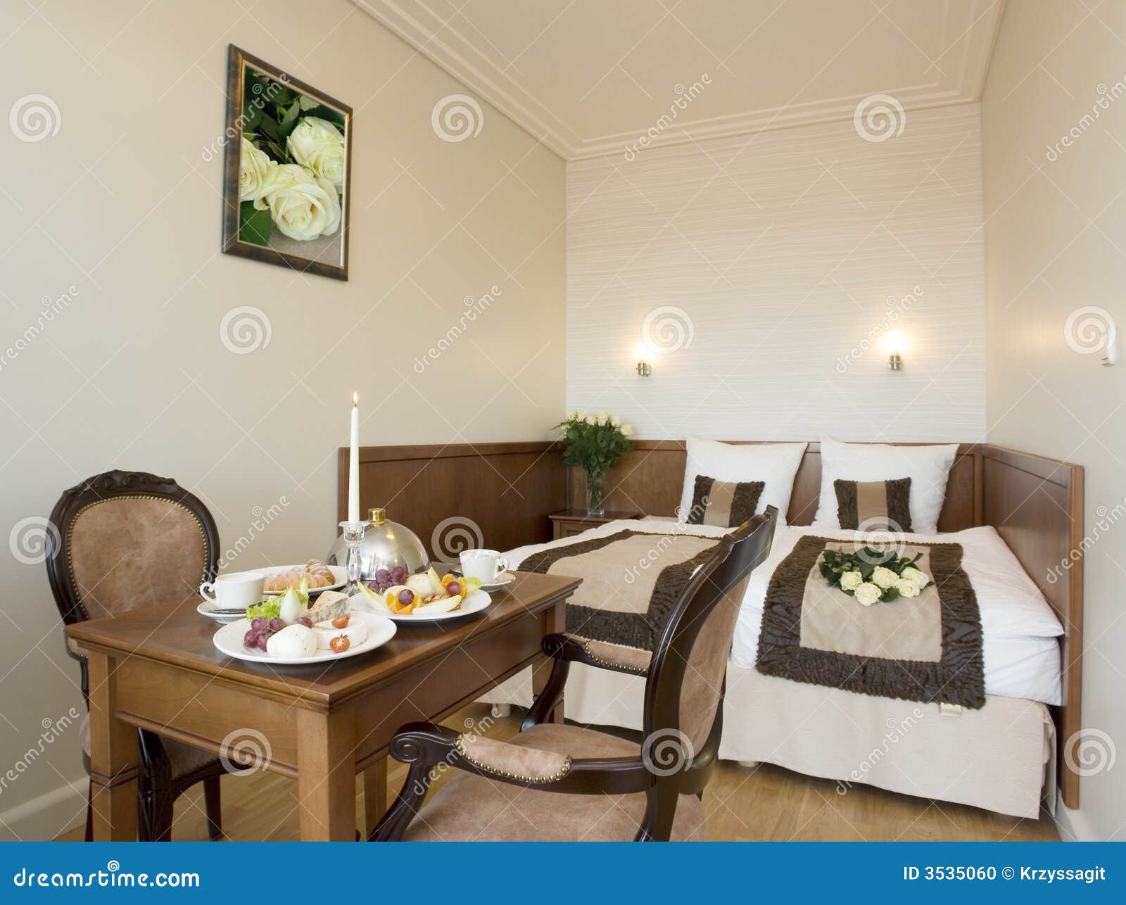 Comfortable hotel room stock photo. Image of cozy, comfortably - 3535060