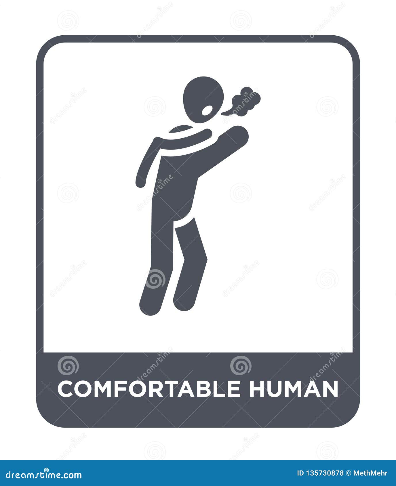 Comfortable Human Icon in Trendy Design Style. Comfortable Human Icon ...