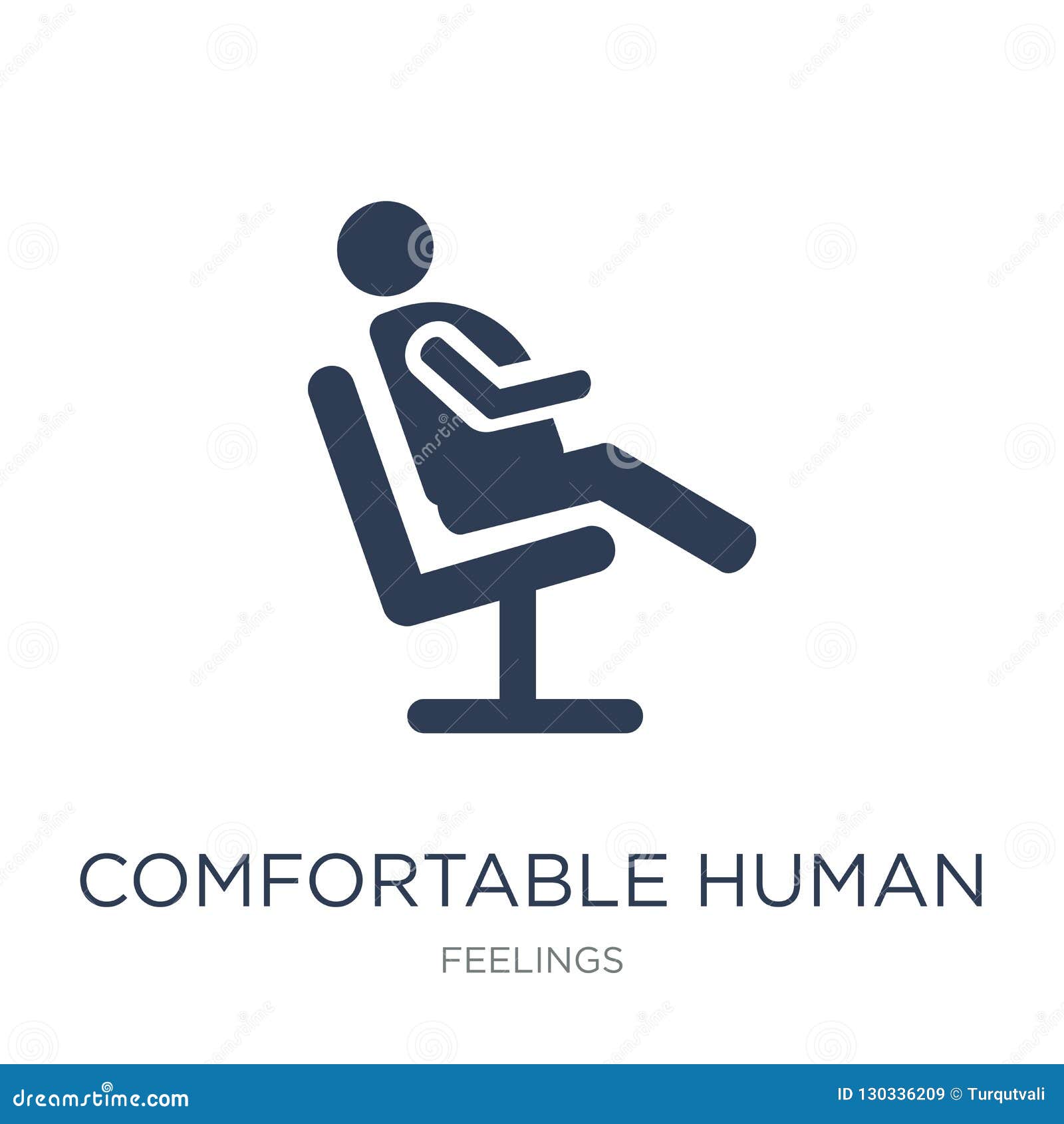 Comfortable Human Icon. Trendy Flat Vector Comfortable Human Icon on ...