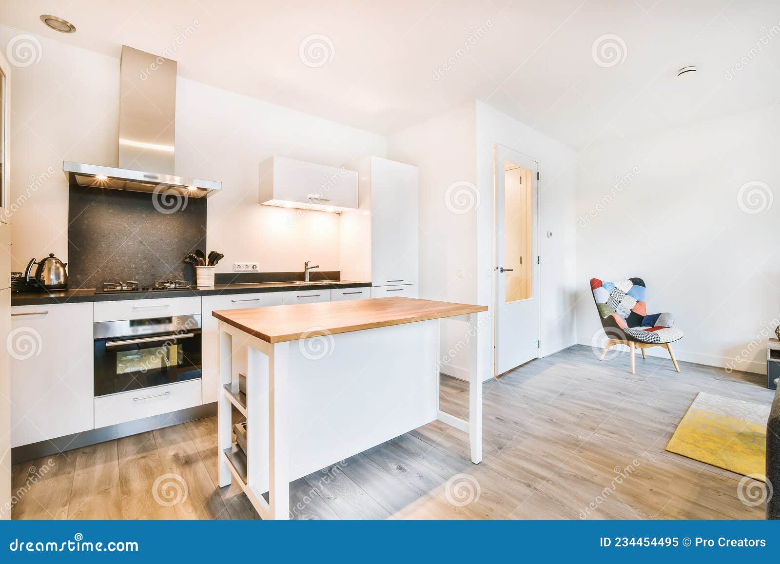 Comfortable kitchen design stock image. Image of design - 234454495